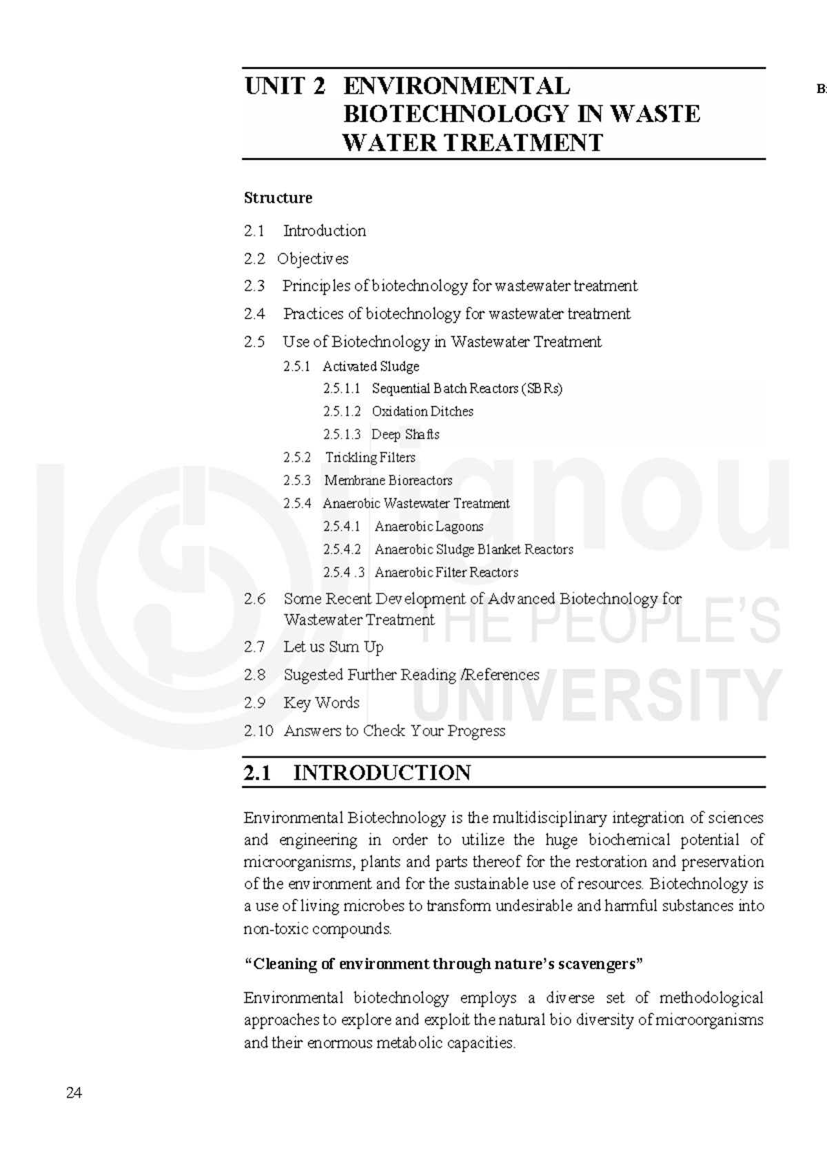 Unit-2 - Notes - Bi Overview of Environmental Biotechnology UNIT 2 ...