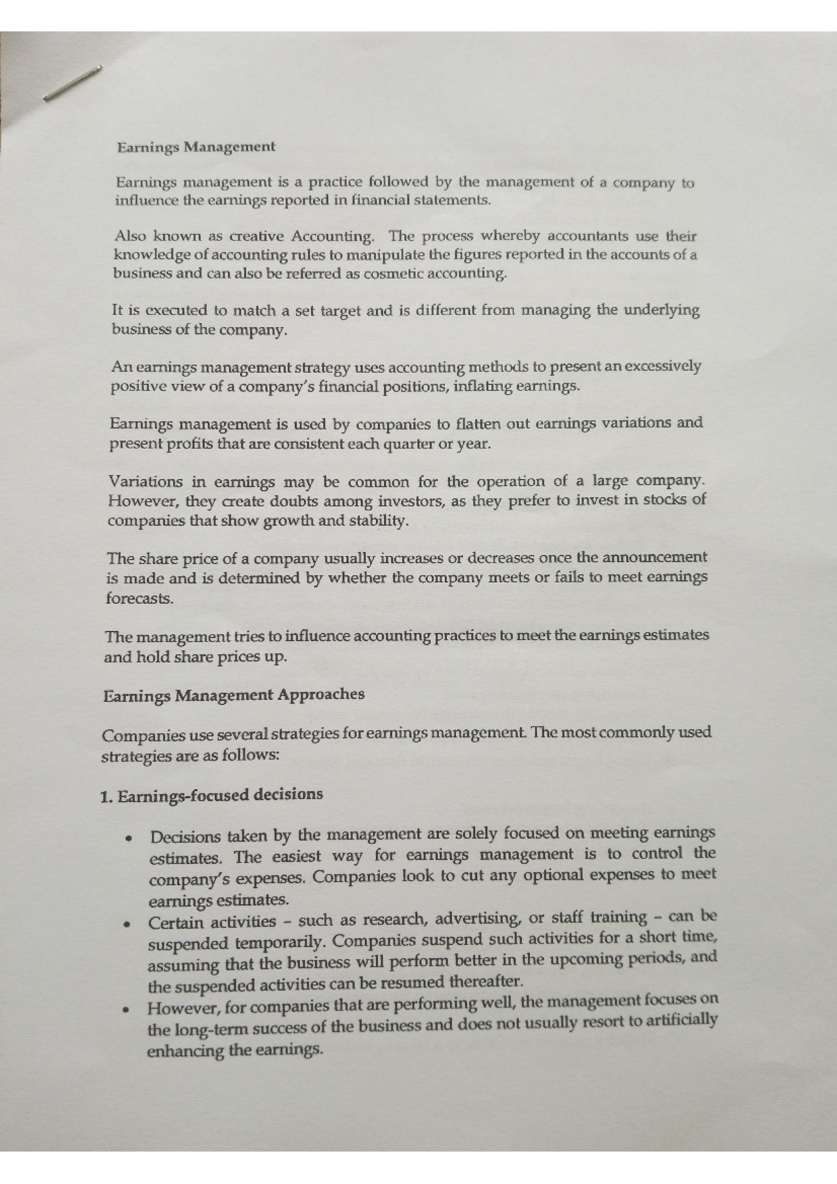 Earnings Management - Public Procurement - Studocu