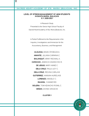 Sample MINI- Research - Chapter I THE PROBLEM AND ITS SETTING ...