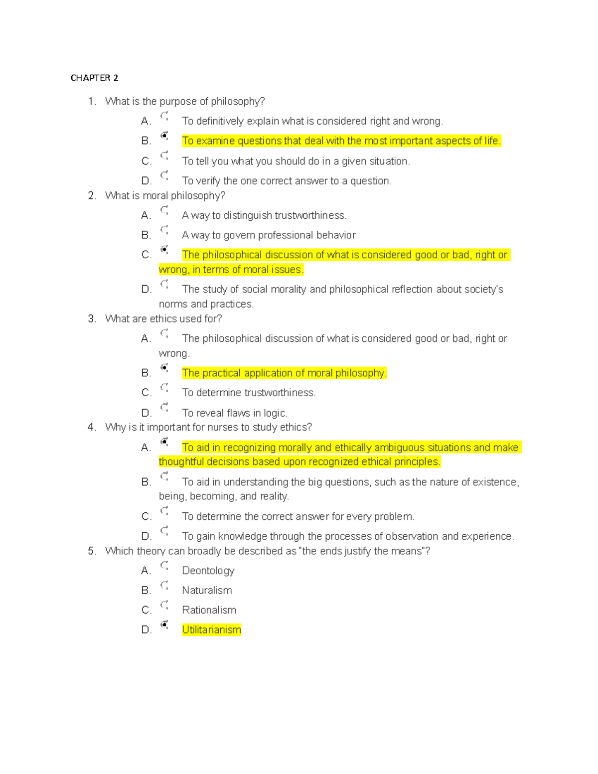 Exam Review Question bank - CHAPTER 2 1. What is the purpose of ...