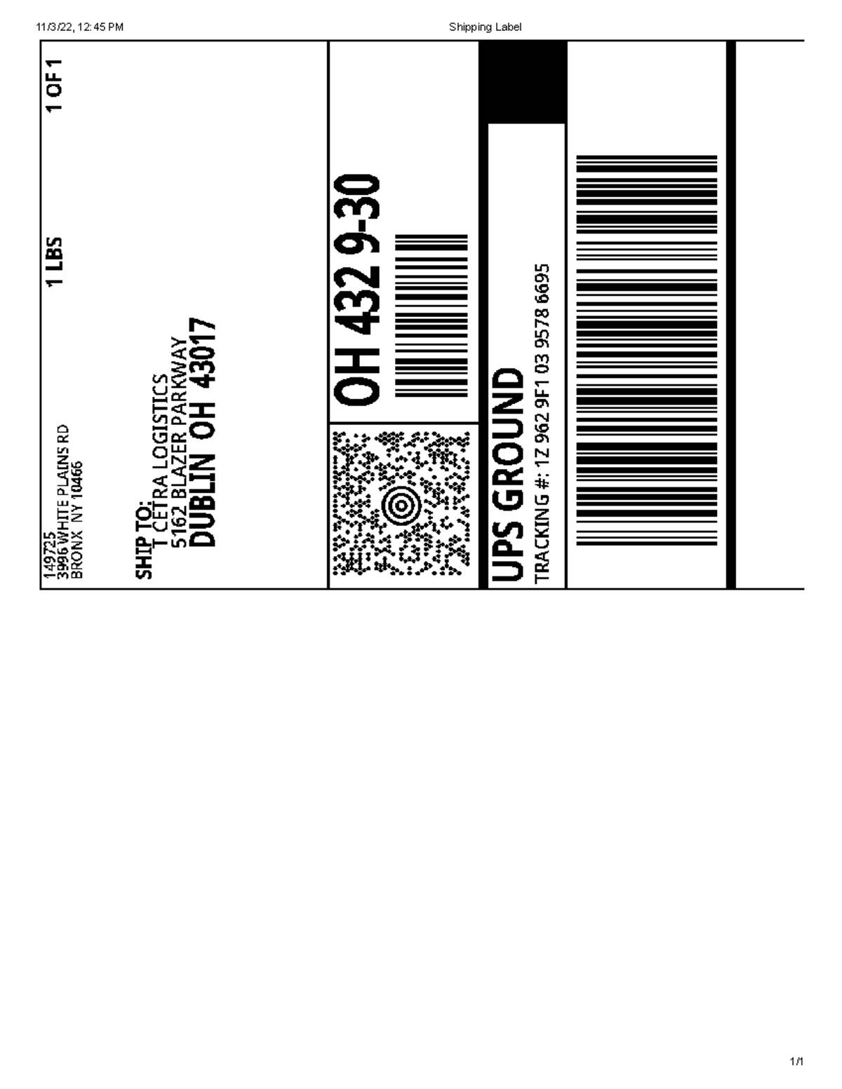 Return label - Matemática Básica - 11/3/22, 12:45 PM Shipping Label 1 ...