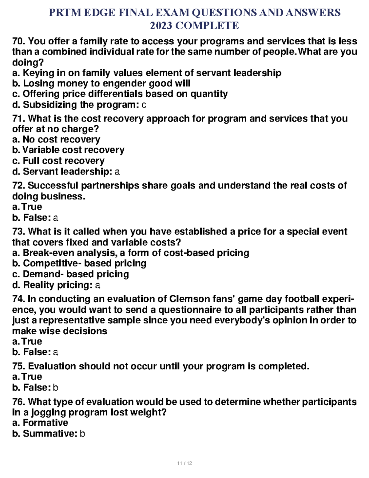 PRTM EDGE Final EXAM Questions AND Answers 2023 Complete-11 - PRTM EDGE ...