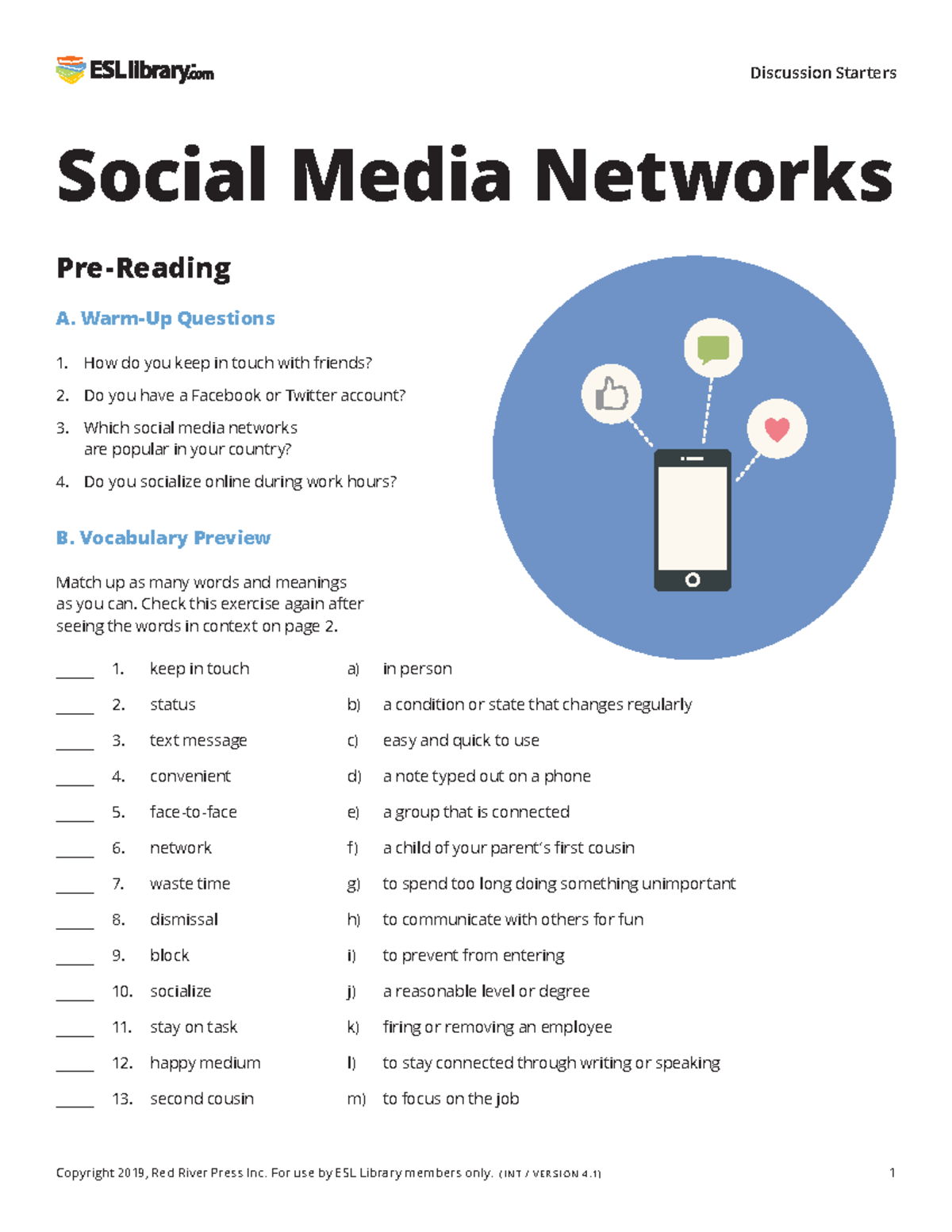 72 Social-Media-Networks Can Student - Discussion Starters B ...