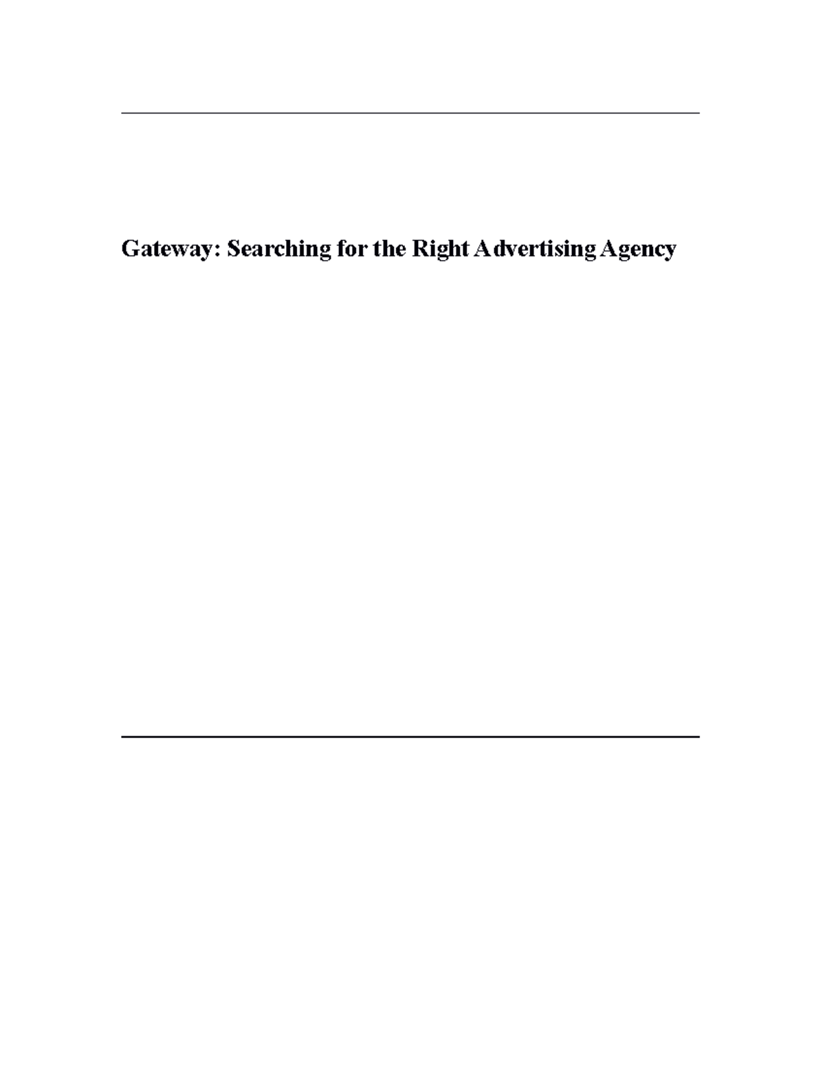 Gateway Case - Case study - - Studocu