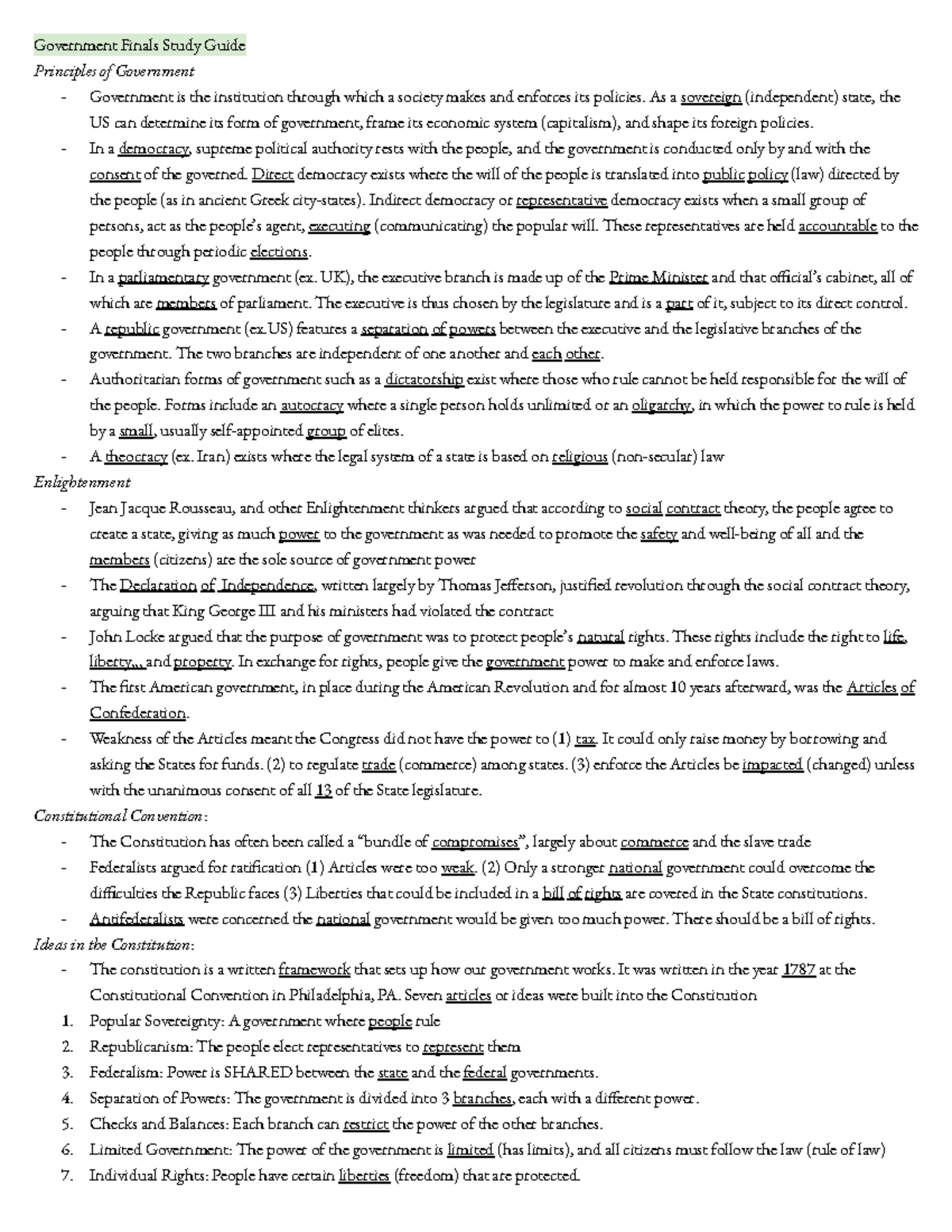 Semester 1 Final Exam Study Guide Government Finals Study Guide semester-1-final-exam-study-guide-government-finals-study-guide