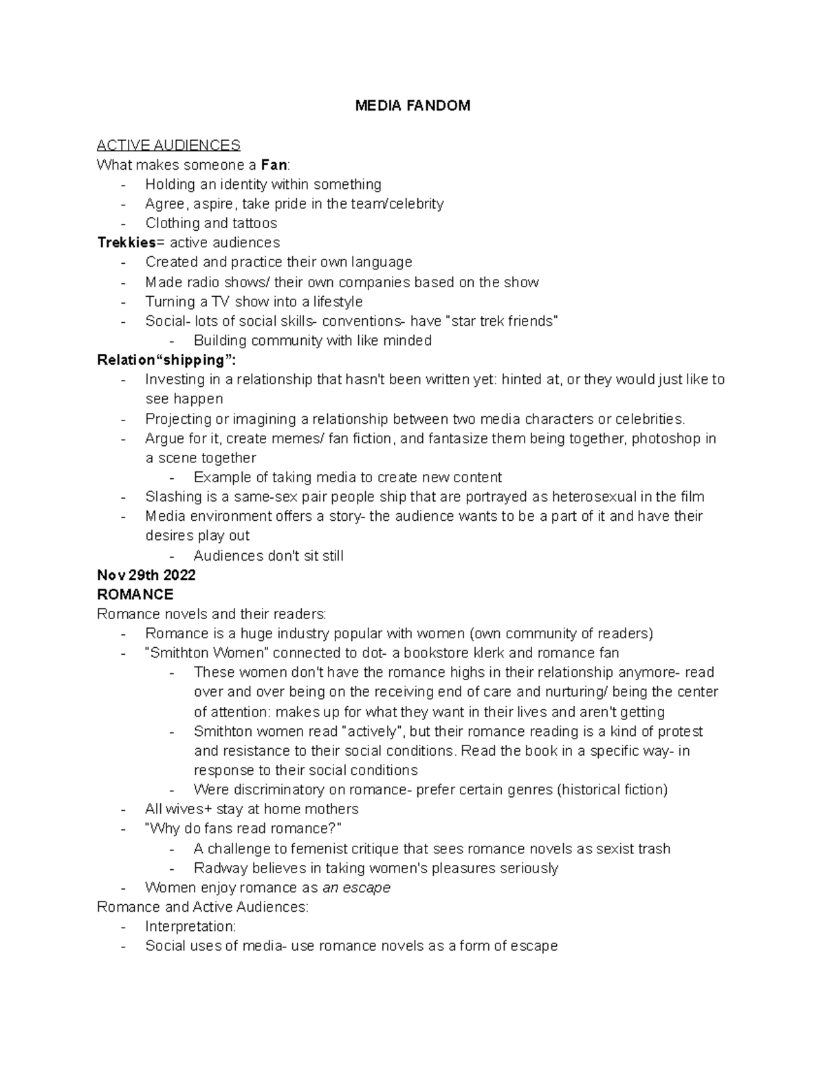 Unit 3 Lesson 2: Media Fandom - MEDIA FANDOM ACTIVE AUDIENCES What ...