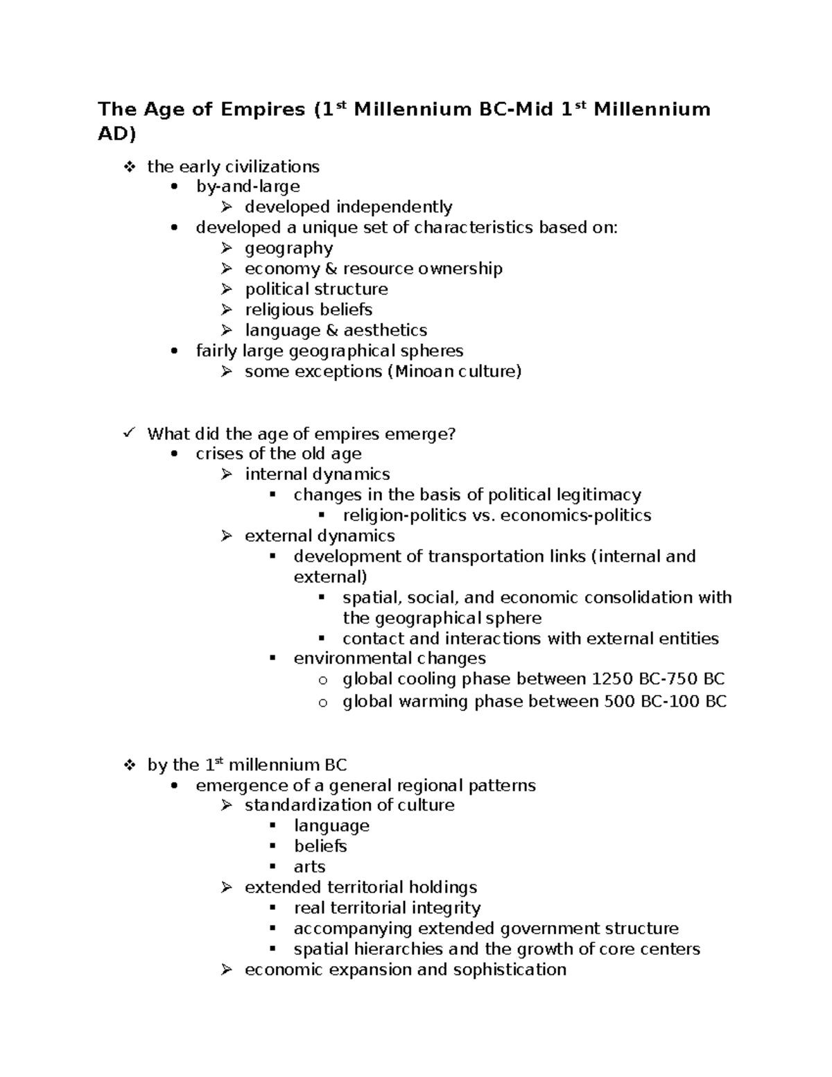 World History Chapter 8 - The Age of Empires (1st Millennium BC-Mid 1st ...