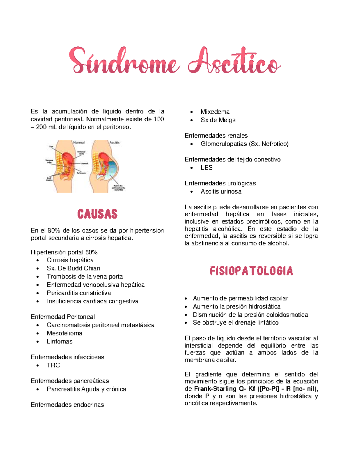 SINDROME ASCITICO apuntes de semiologia - Síndrome Ascítico Es la ...