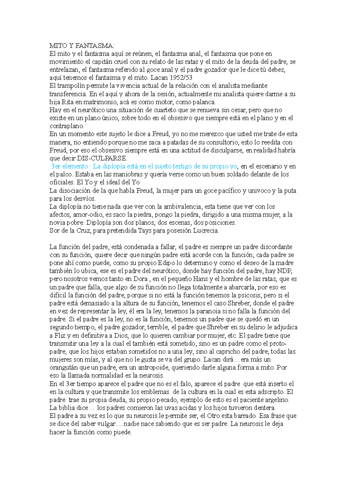 MITO Y Fantasma - Apuntes 4 - MITO Y FANTASMA: El mito y el fantasma ...