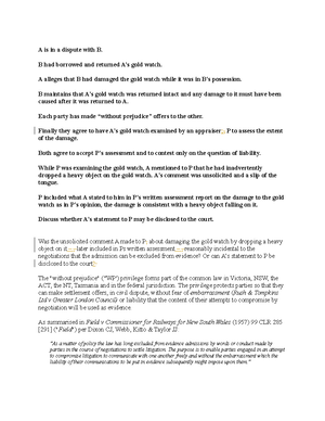 Civil Law Case Study Assignment - LLW4000 - Studocu