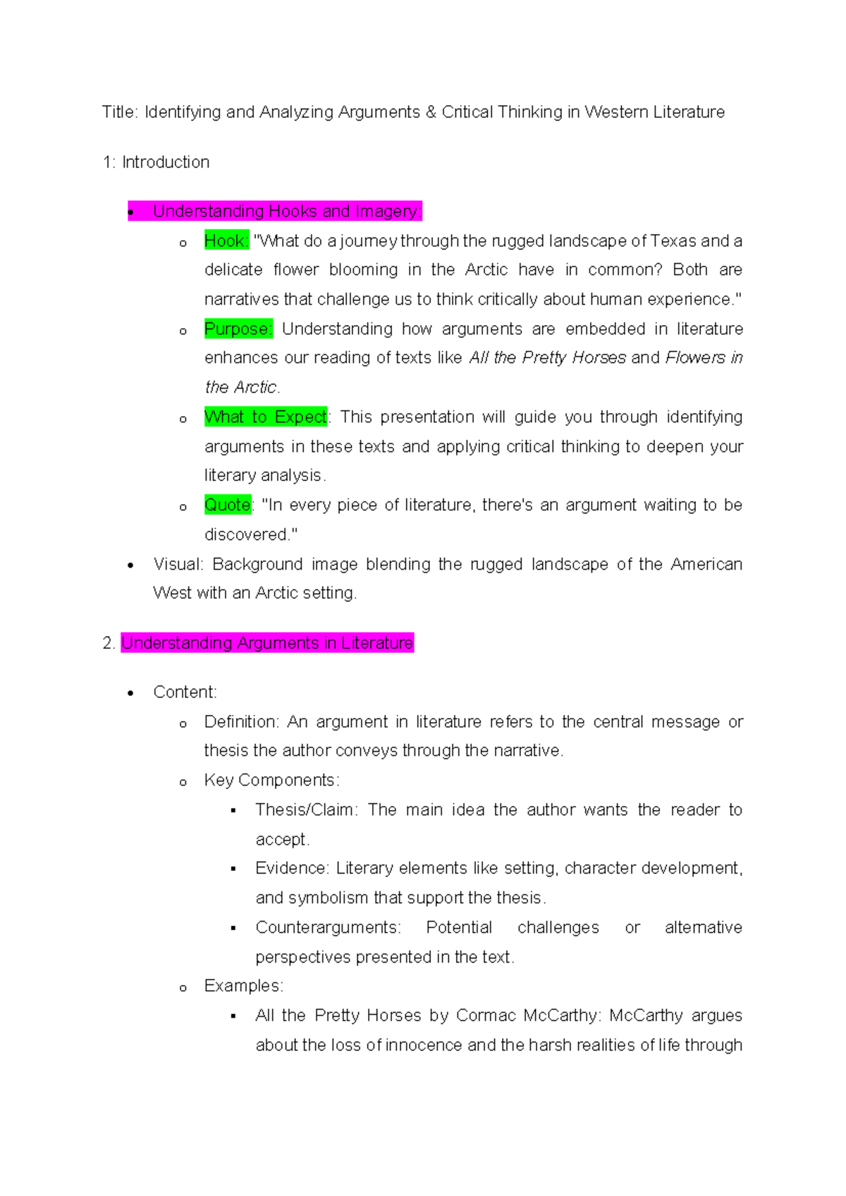 Identifying Arguments Critical Thinking - Title: Identifying and Analyzing Arguments & Critical ...