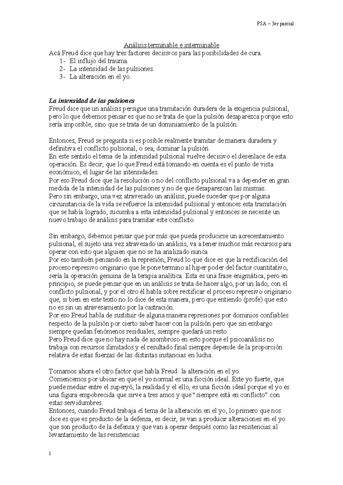 7. Análisis terminable e interminable - PSA – 3er parcial Análisis ...