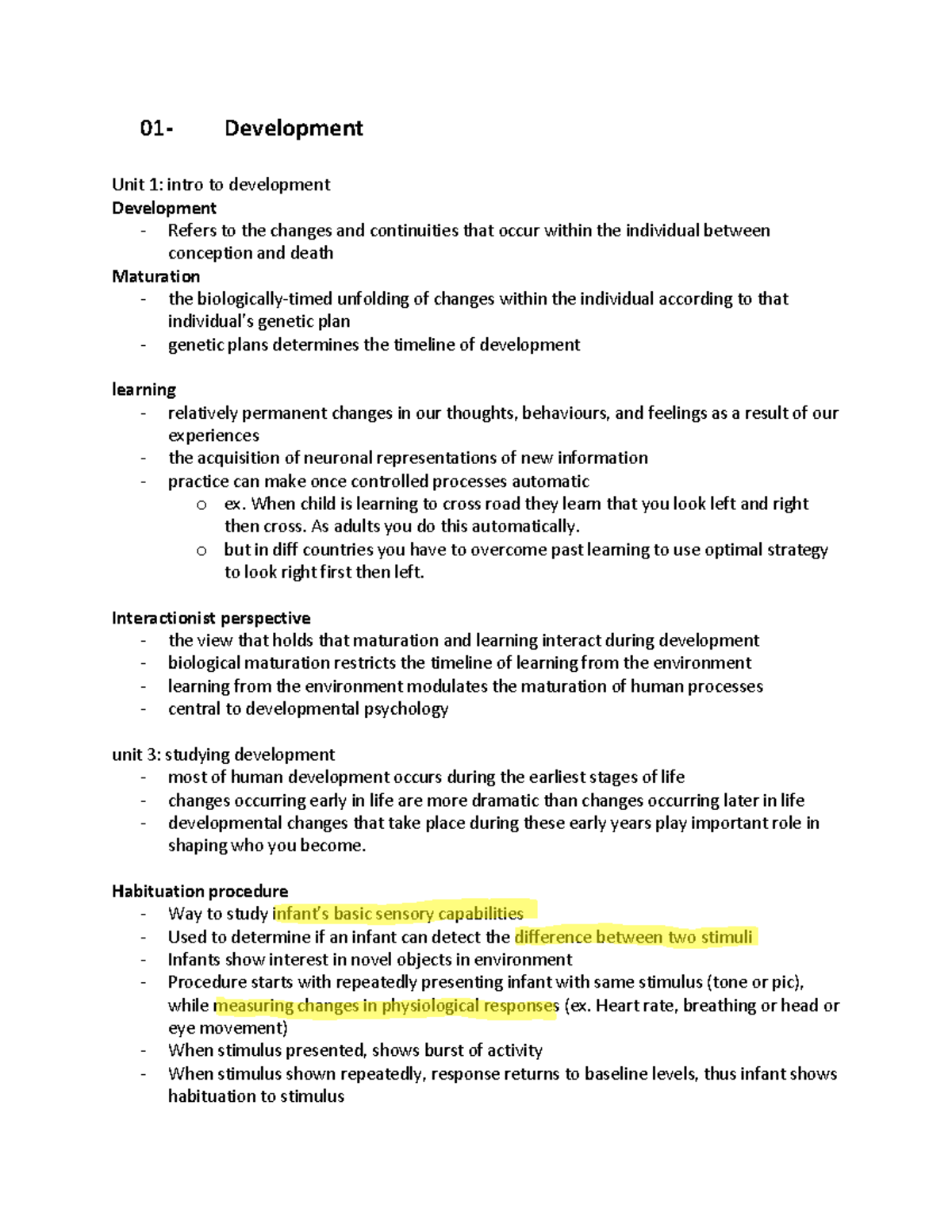 Development psych 1xx3 - 01- Development Unit 1: intro to development ...