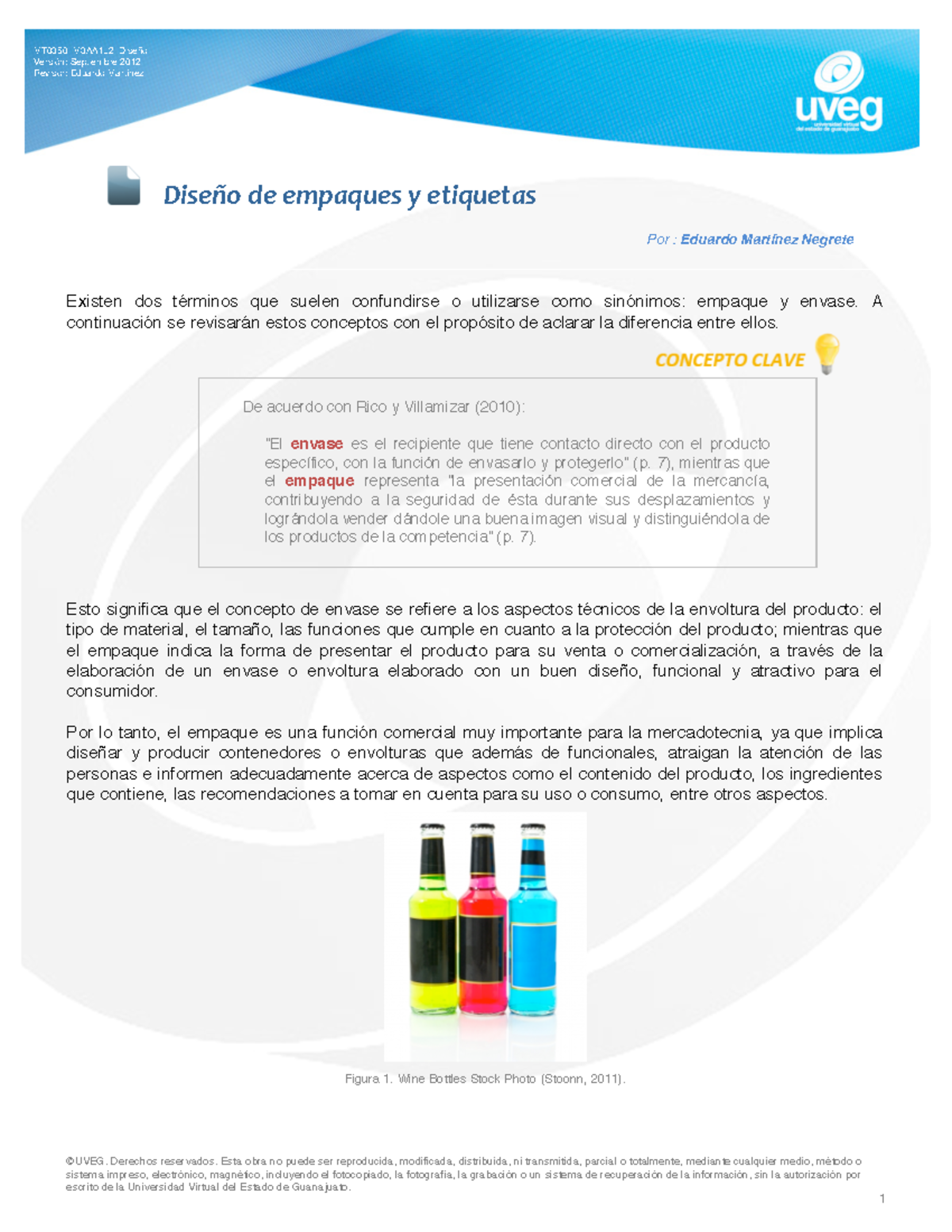 2 Diseño de empaques y etiquetas - Versión: Septiembre 2012 Revisor ...