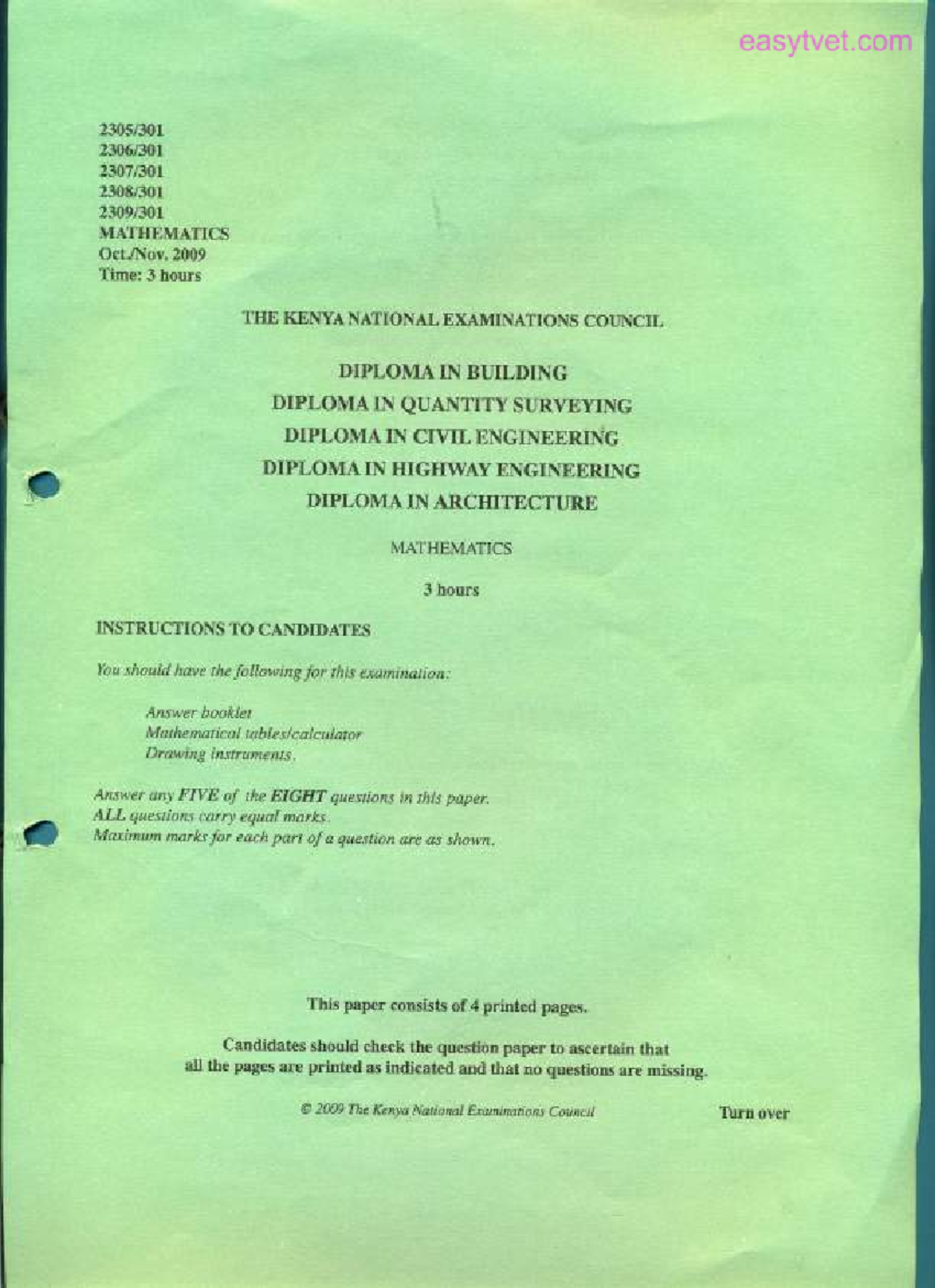 2009 nov - revision materials - Physics Techniques - Studocu