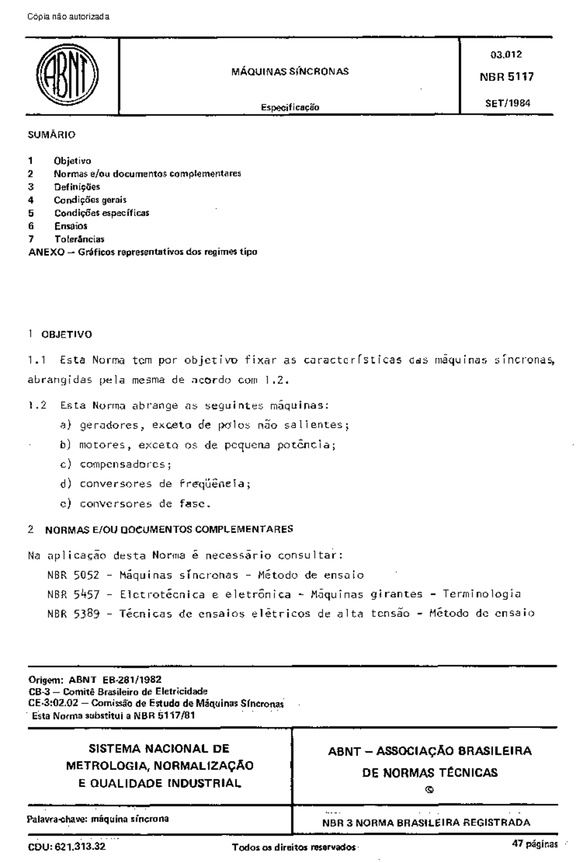 05117 - 1984 - Máquinas Sincronas - C6pia impressa pelo Sistema CENWIN ...