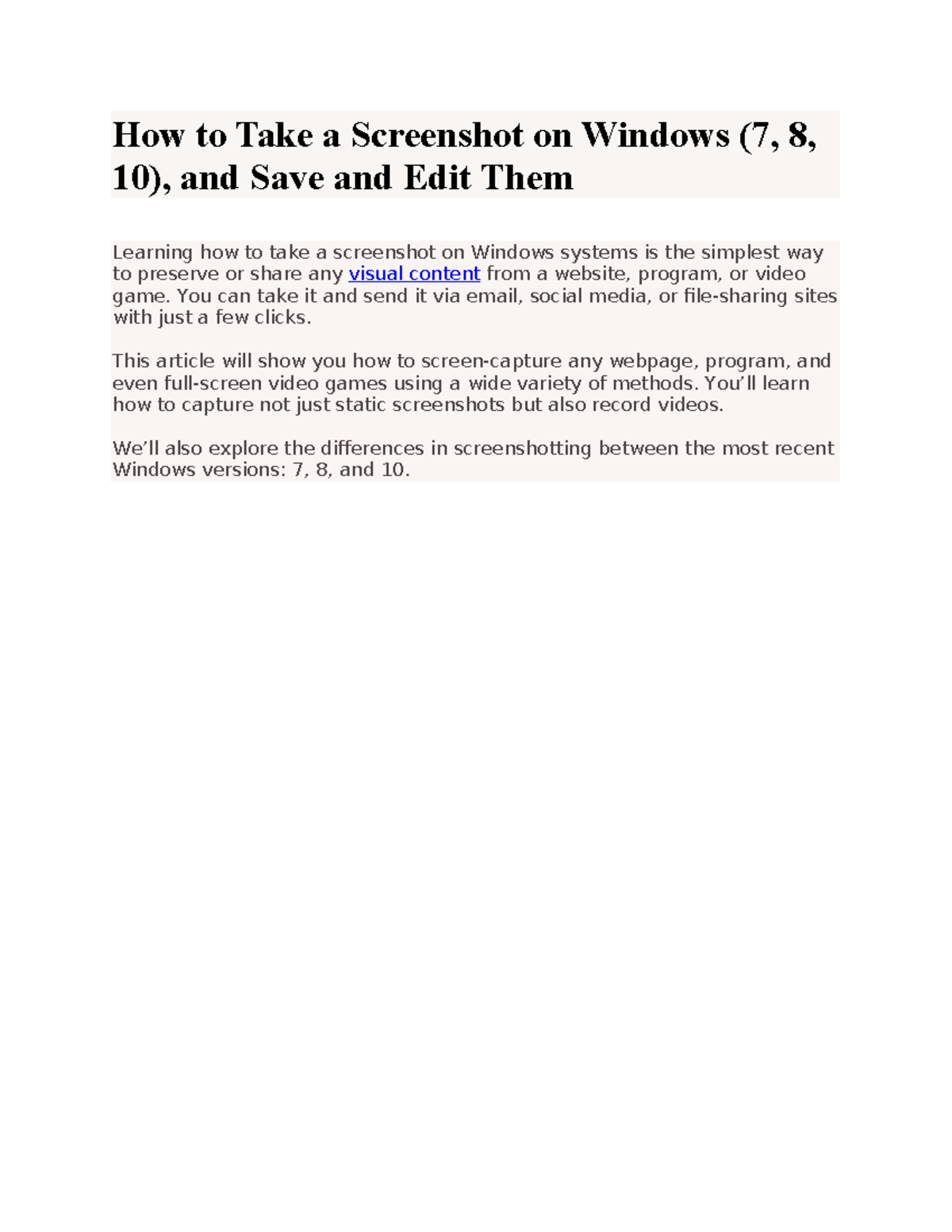 How to Take a Screenshot on Windows - You can take it and send it via ...