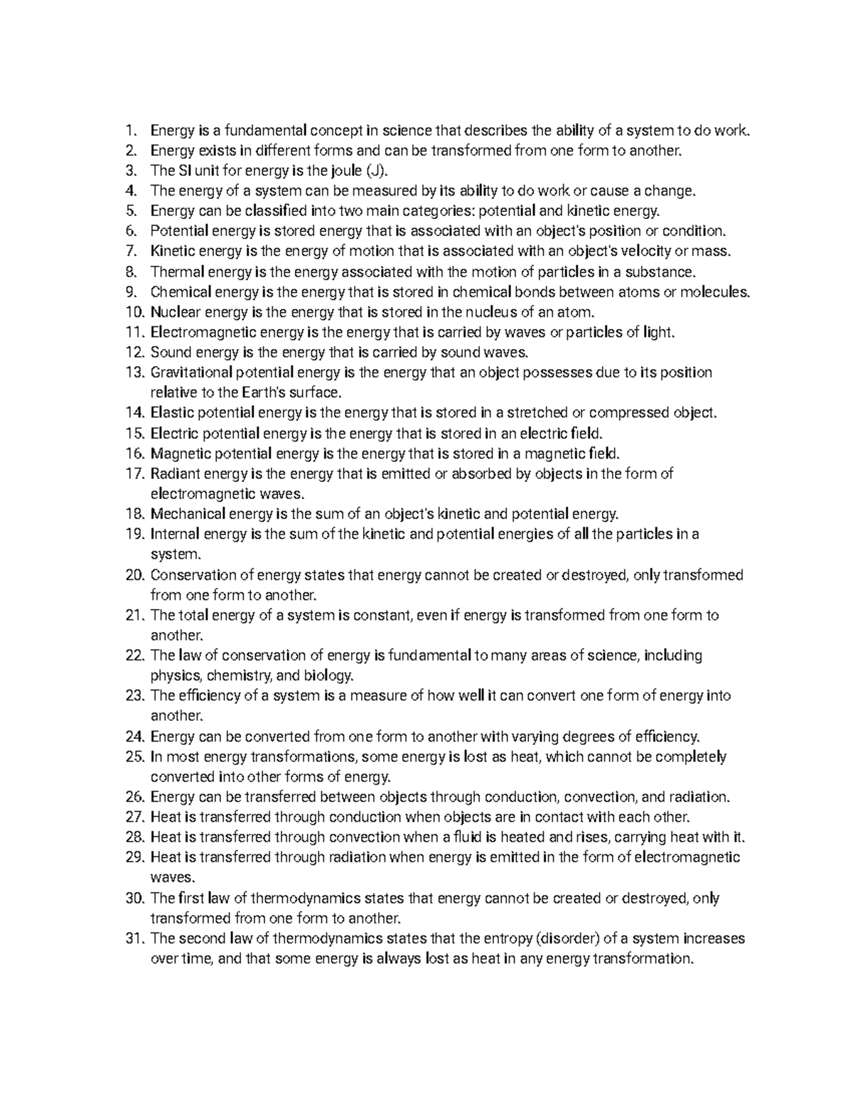 The concept of energy and its different forms - Energy is a fundamental ...