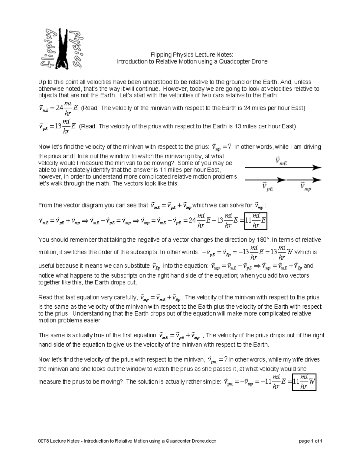 03-03 lecture notes compilation - relative motion - 0078 Lecture Notes ...