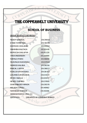 [Solved] Section 261 of the Companies Act No10 of 2017 of zambia ...