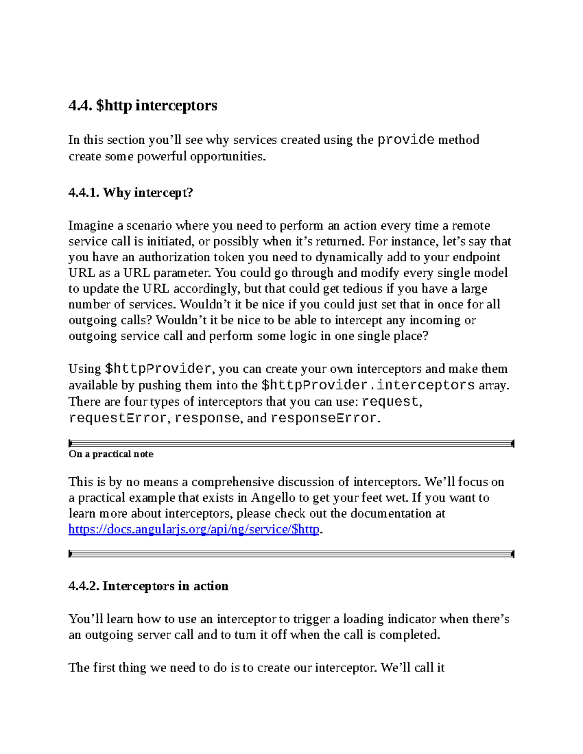 Web Devlopment In Angular Js In Actio 4 Interceptors In This