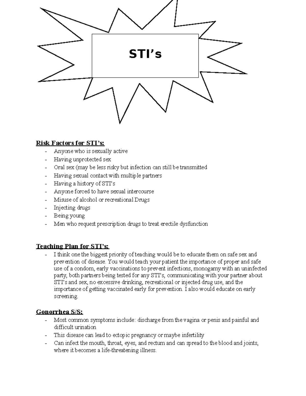 STI's Risk Factors, Signs and Symptoms - Risk Factors for STI’s: Anyone ...