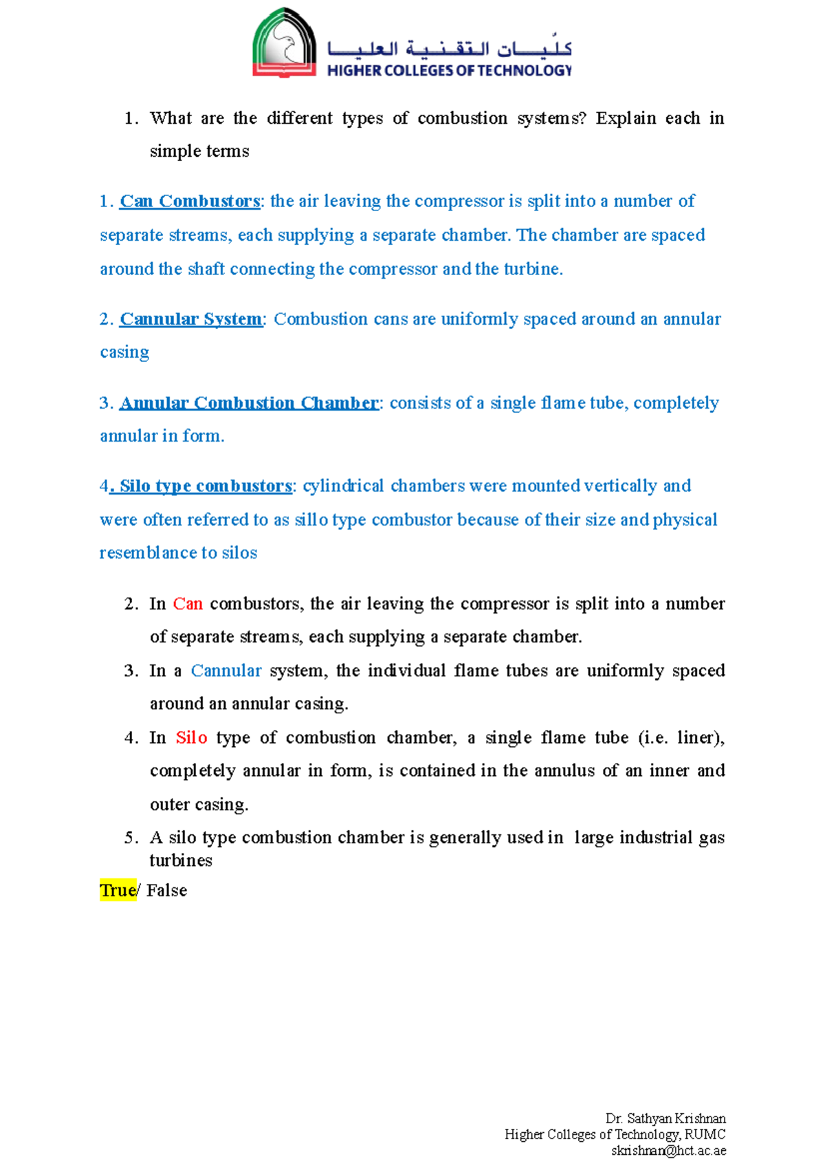 Assignment-2 Group GT-1 - What are the different types of combustion ...