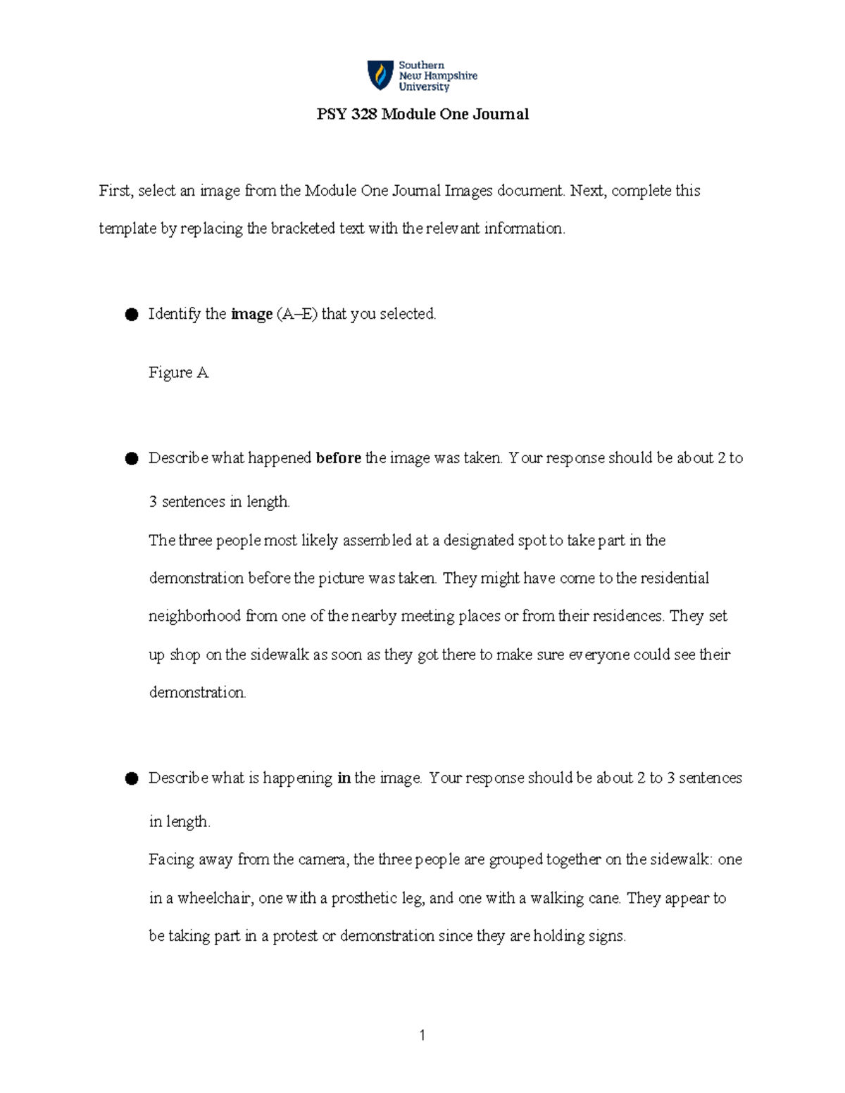 PSY 328 Module One Journal - PSY 328 Module One Journal First, select ...