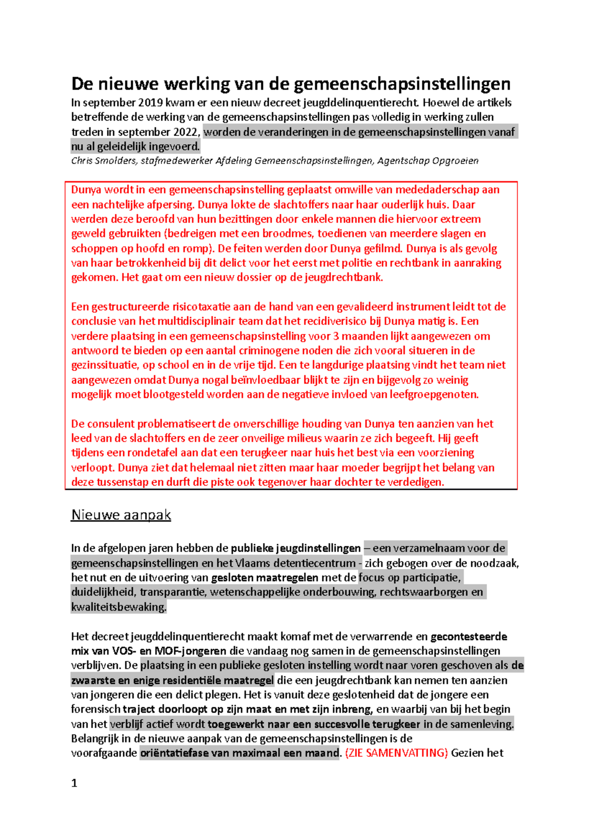 Artikel - De nieuwe werking van de gemeenschapsinstellingen - De nieuwe ...