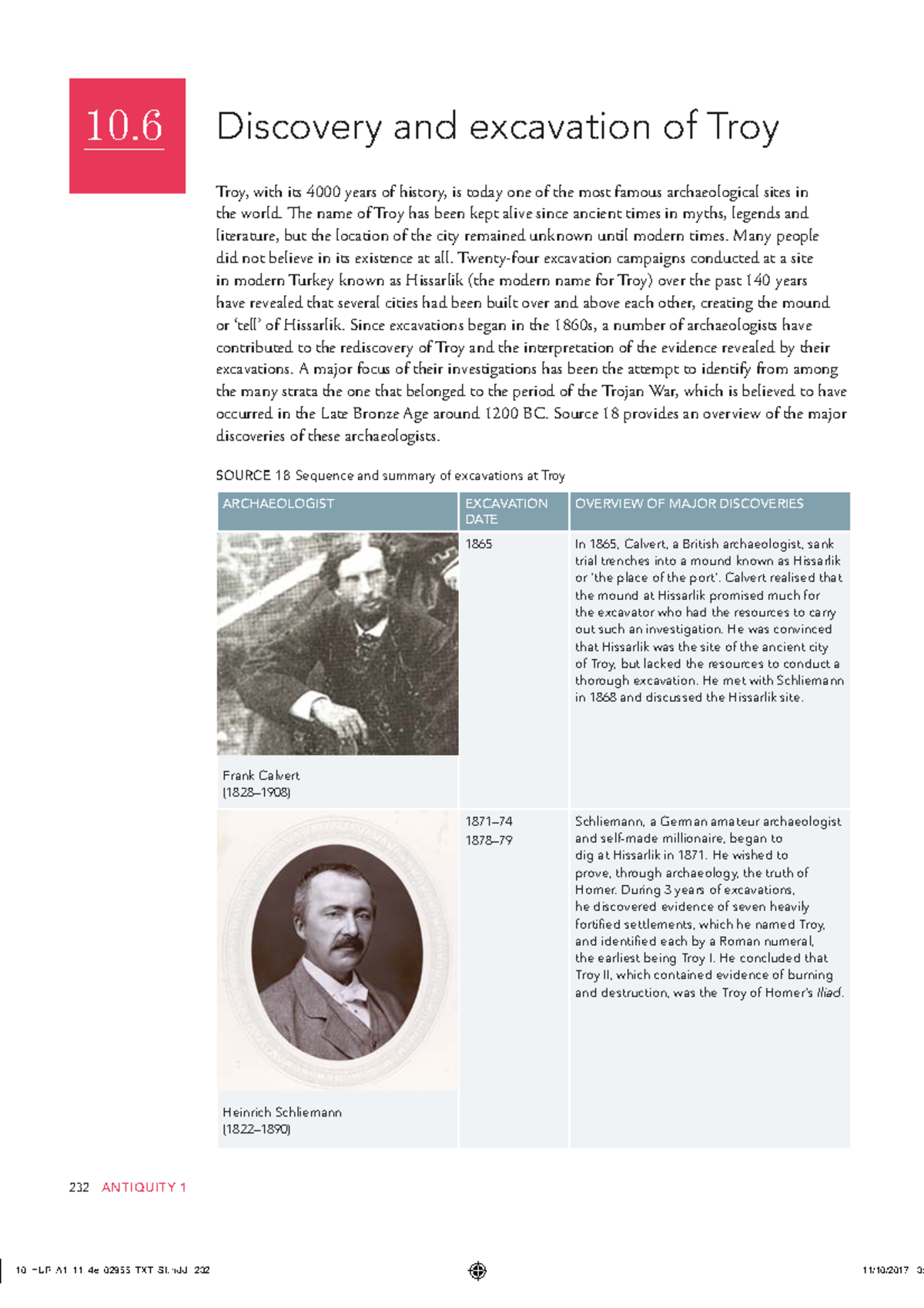 Discoveries in Troy - Troy - 232 ANTIQUITY 1 10 Discovery and ...