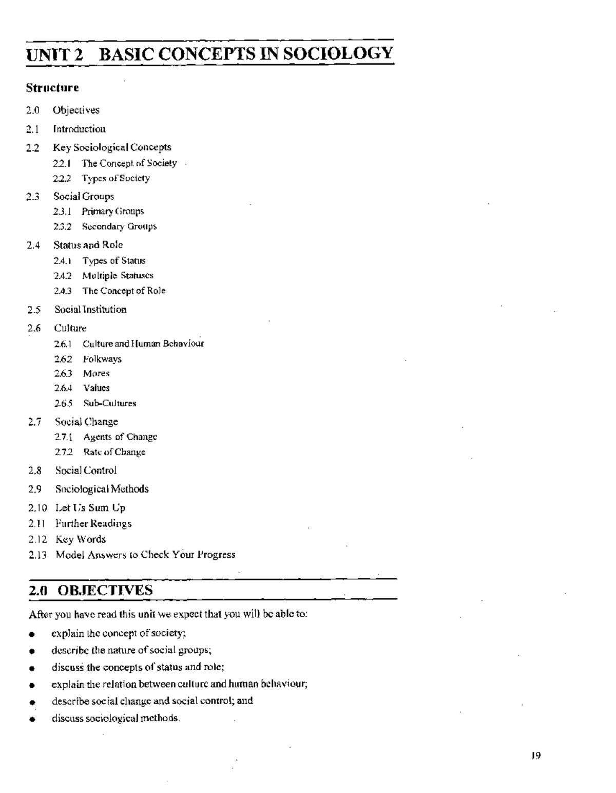 2. Basic concepts in sociology - UNIT 2 BASIC CONCEPTS IN SOCIOLOGY ####### Structure 2 ...