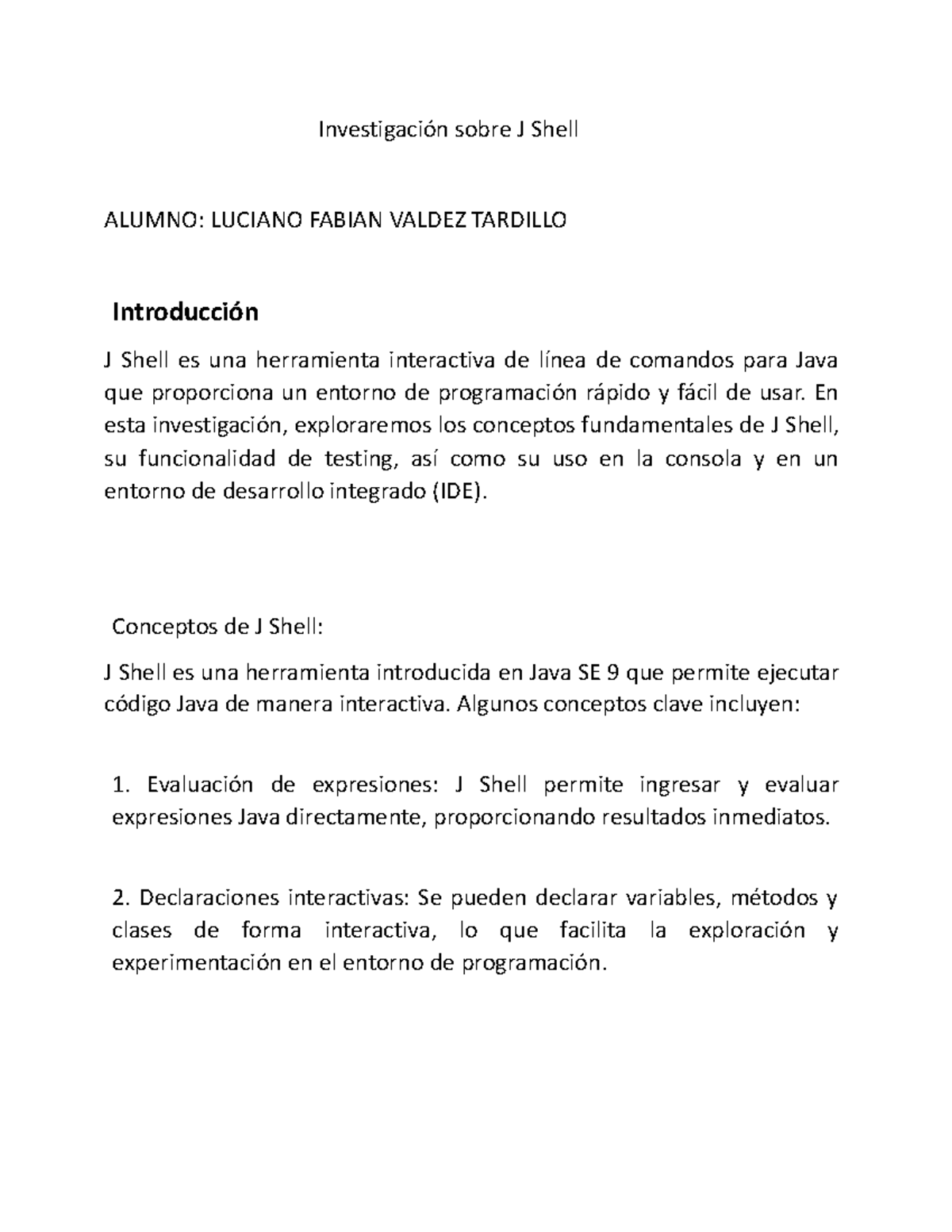 Investigación Sobre J Shell - Luciano Fabian Valdez - Investigación ...