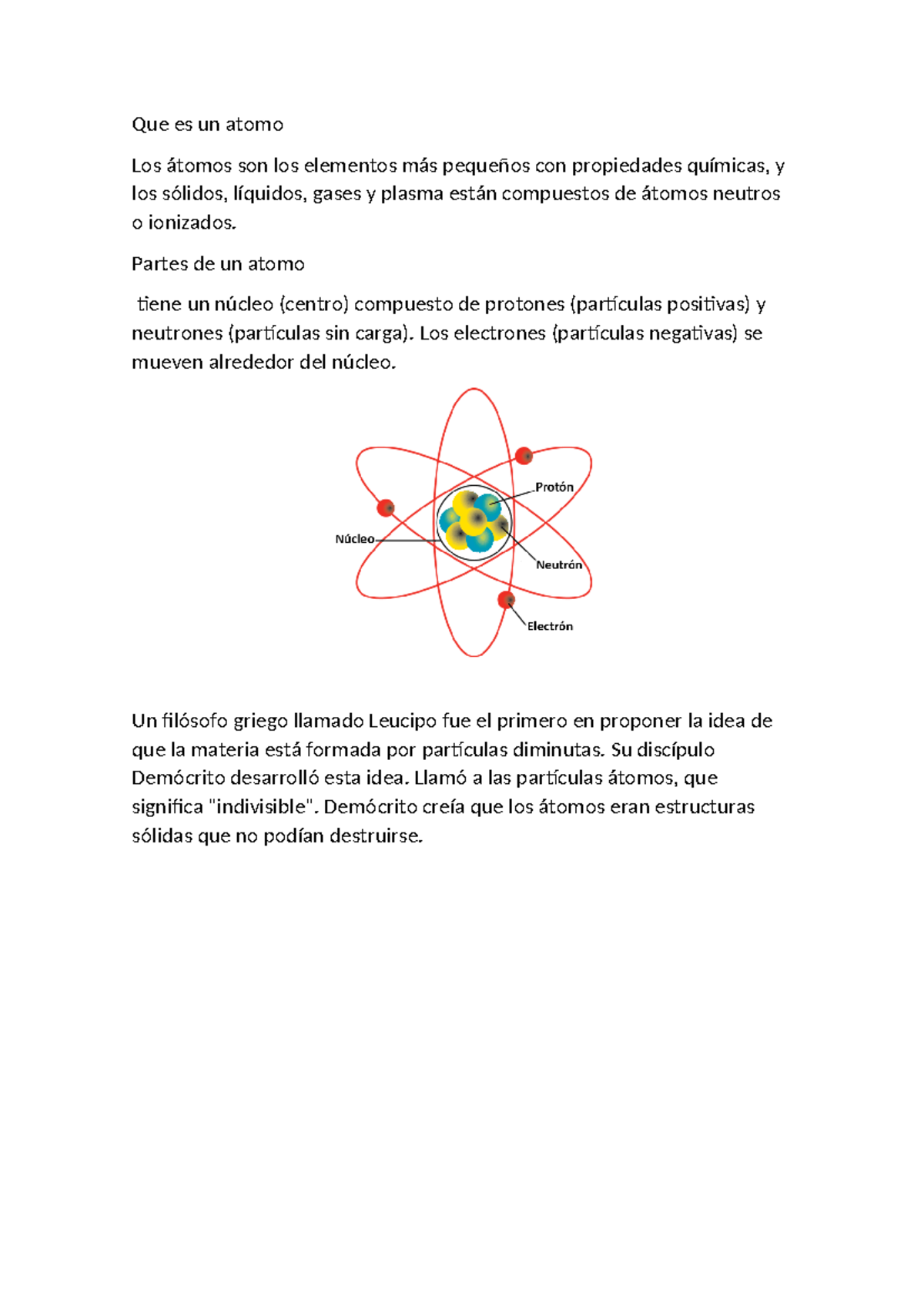 Que es un atomo - Que es un atomo Los átomos son los elementos más ...