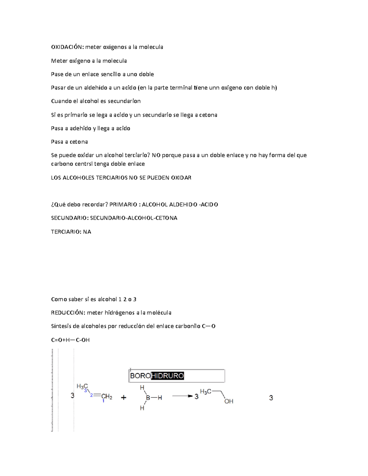 Clase prganica - Apuntes de quimica organica - OXIDACIÓN: meter ...