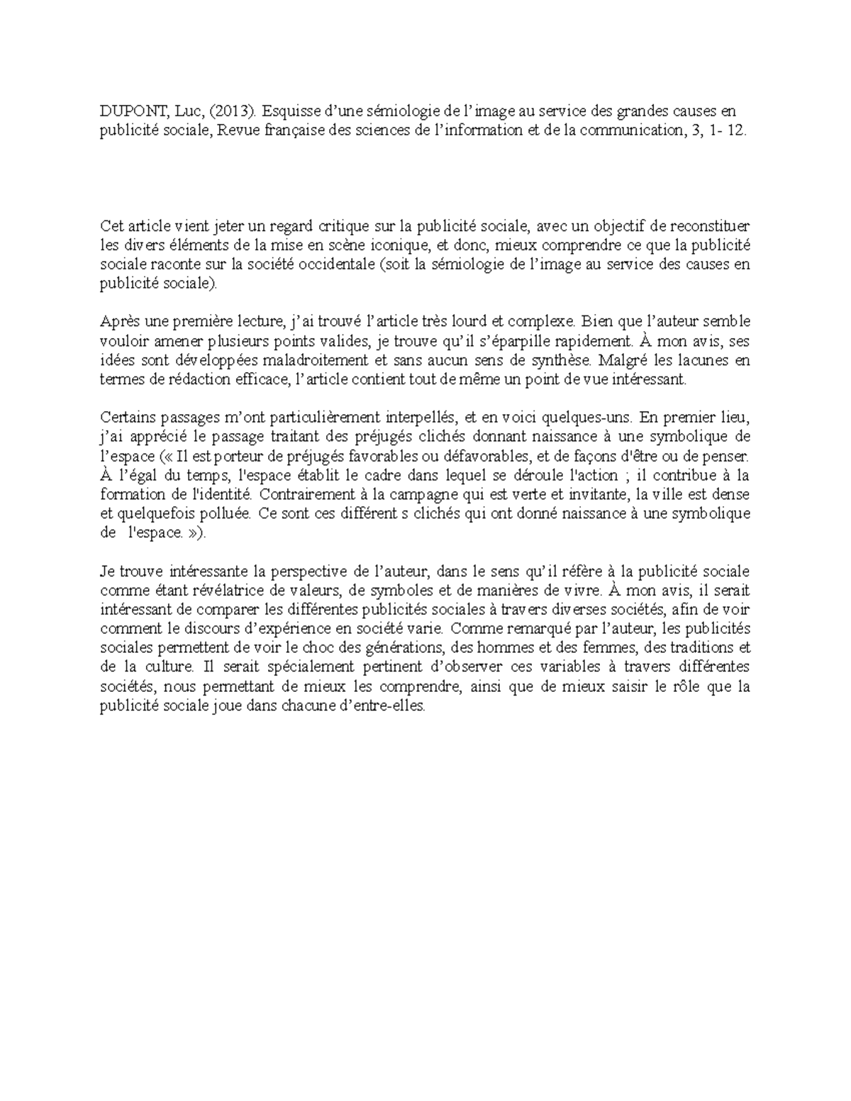 COM3130 - Article Cours 11 - 1 - DUPONT, Luc, (2013). Esquisse d’une ...