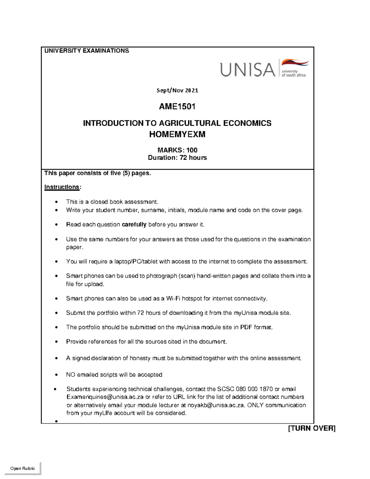 4 5764764027347537242 - ####### UNIVERSITY EXAMINATIONS Sept/Nov 2021 ...