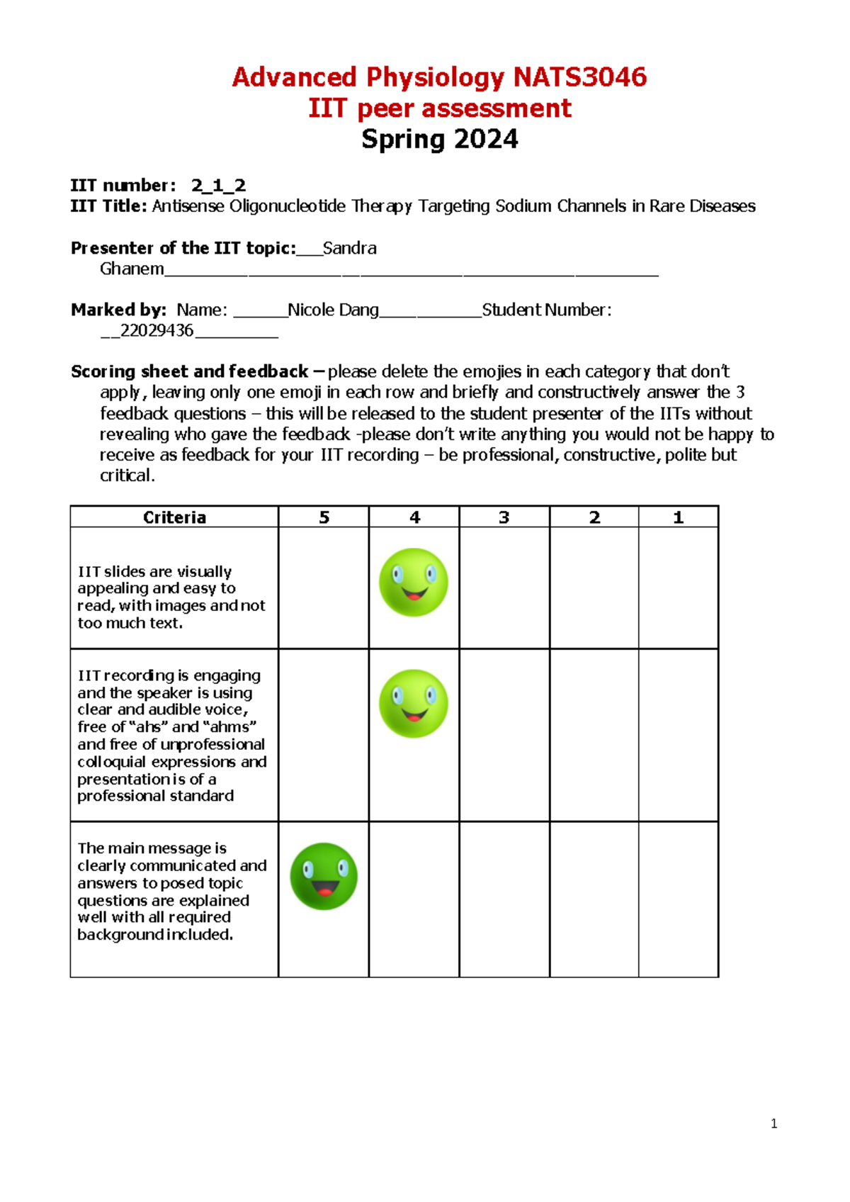 NATS3046 oral presentation peer review Rare Diseases - 1 Advanced ...