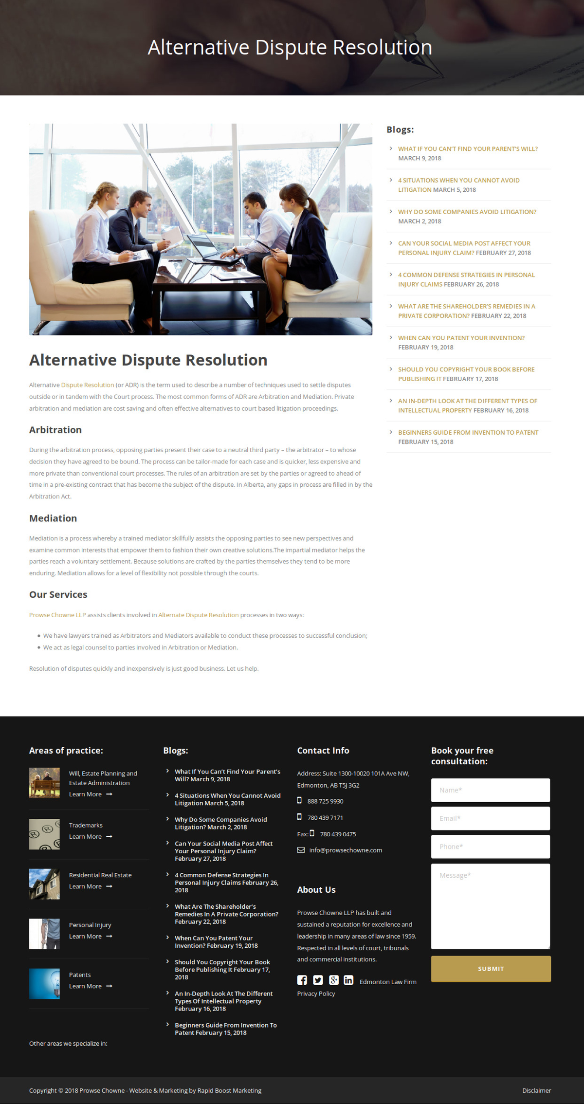 Alternative Dispute Resolution In Edmonton - Bachelor of Laws - Studocu