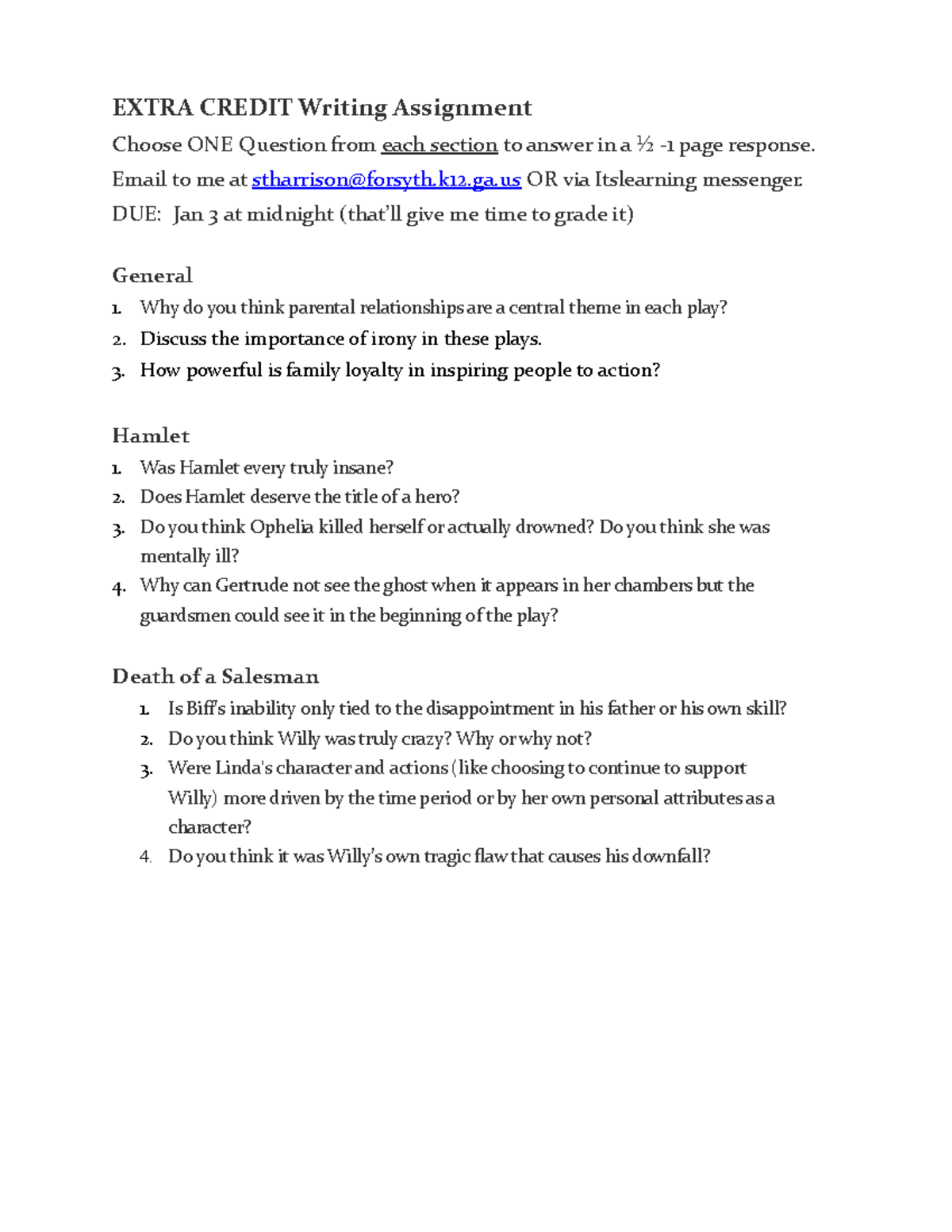 2021 EC Writing Questions - EXTRA CREDIT Writing Assignment Choose ONE ...