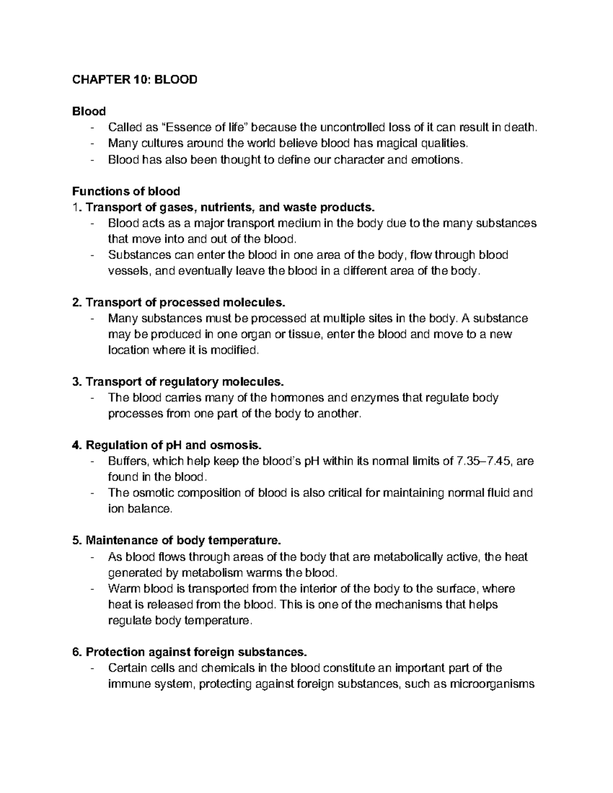 Anaphy Blood - CHAPTER 10: BLOOD Blood - Called as “Essence of life ...