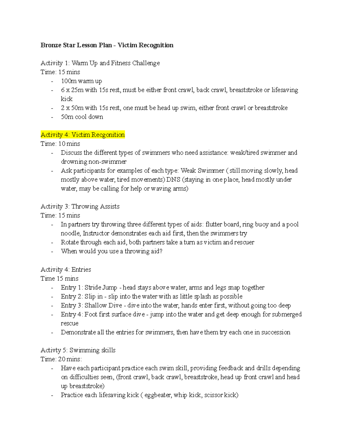Bronze Star Lesson Plan - Studocu Bronze Star Lesson Plan - Studocu