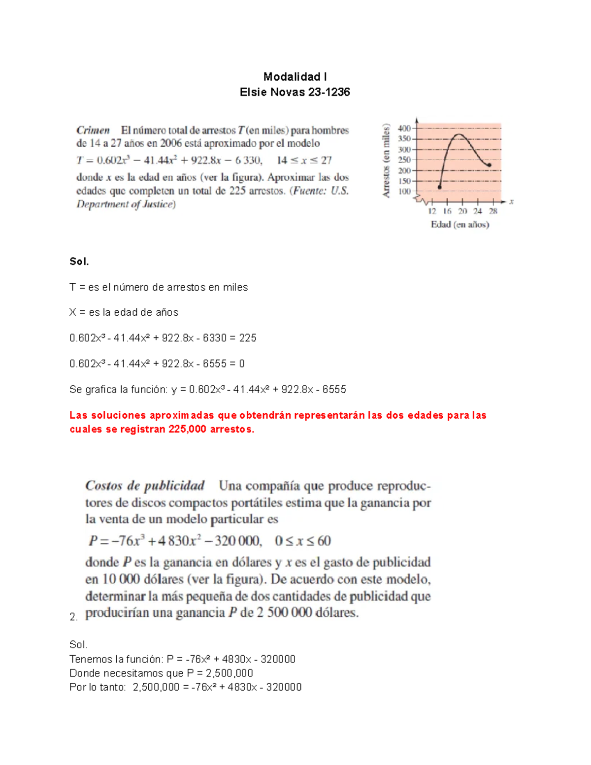 Modalidad I - Ejercicios calculo resueltos. - Modalidad I Elsie Novas ...