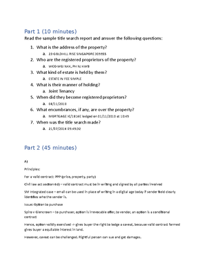 Sample title search report - (S T A R S) Lot Number Property Address ...