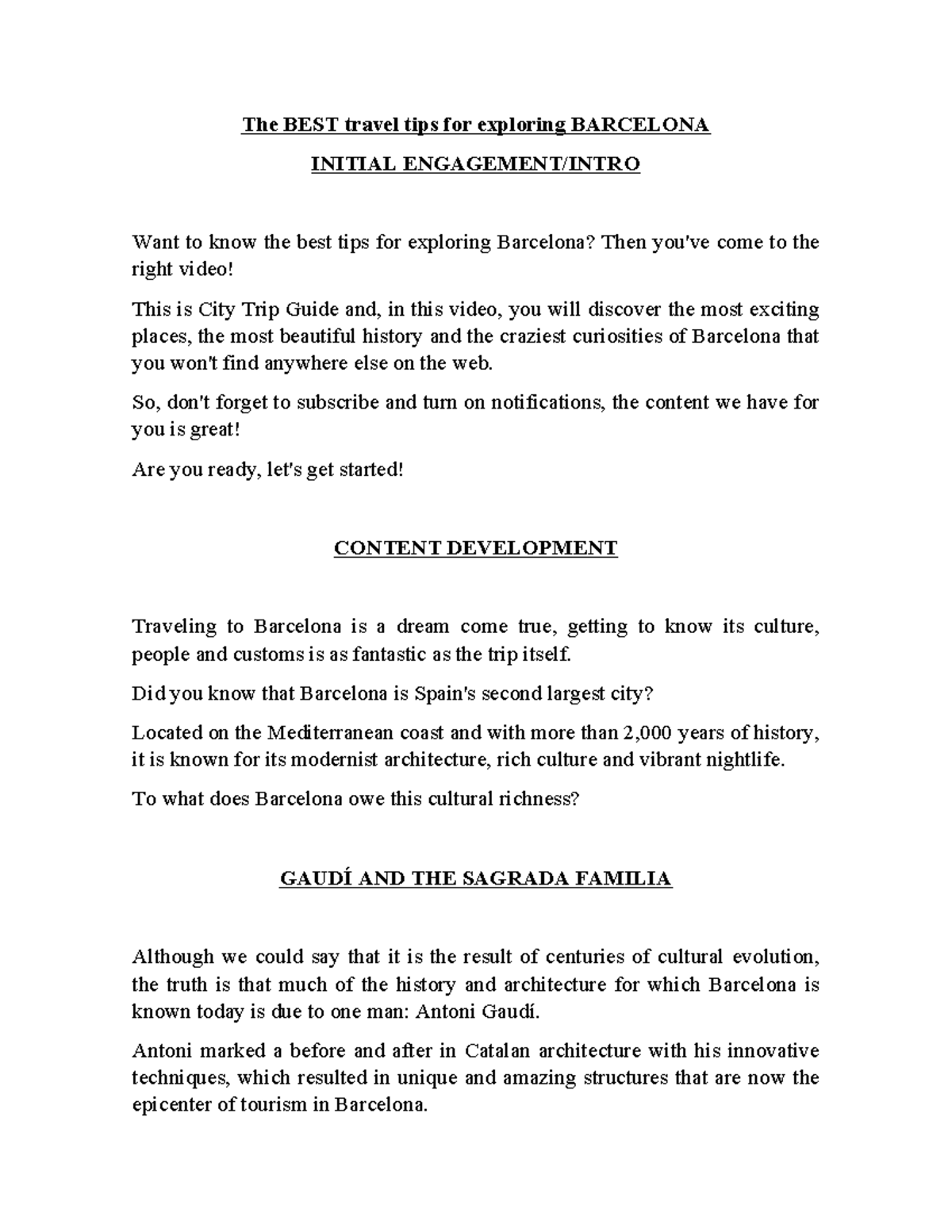 Script Barcelona - Sports lingo verb game - The BEST travel tips for ...