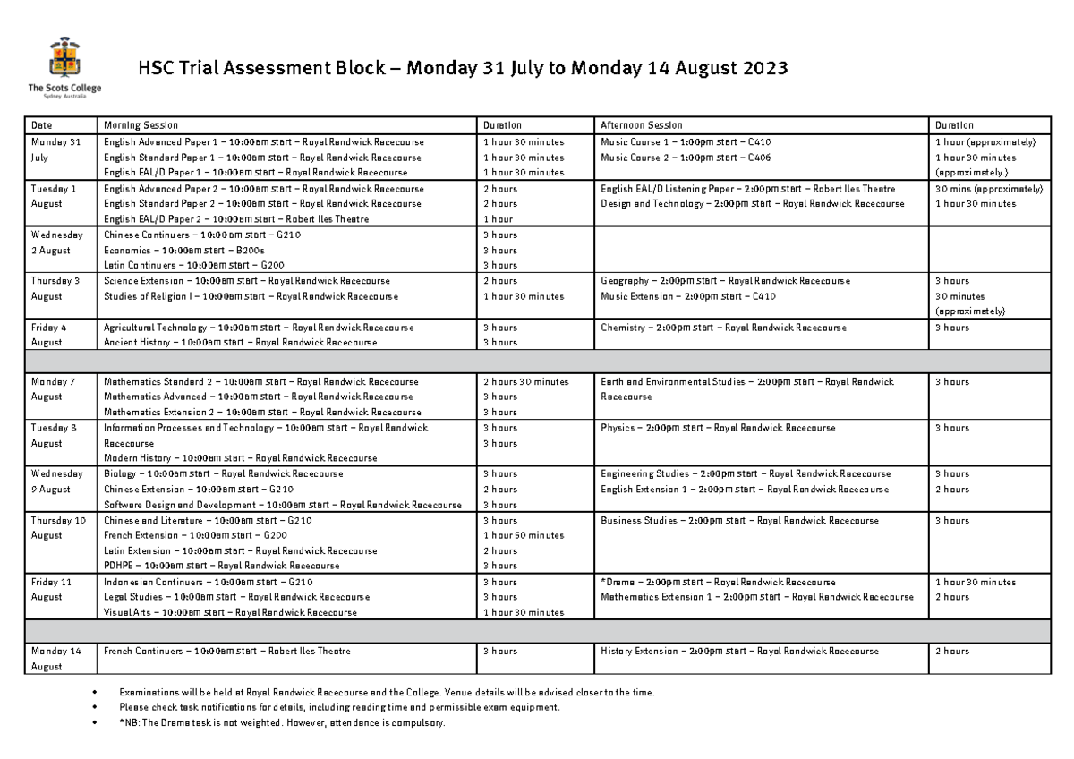 HSC-Trial-Assessment-Block Final - HSC Trial Assessment Block – Monday ...