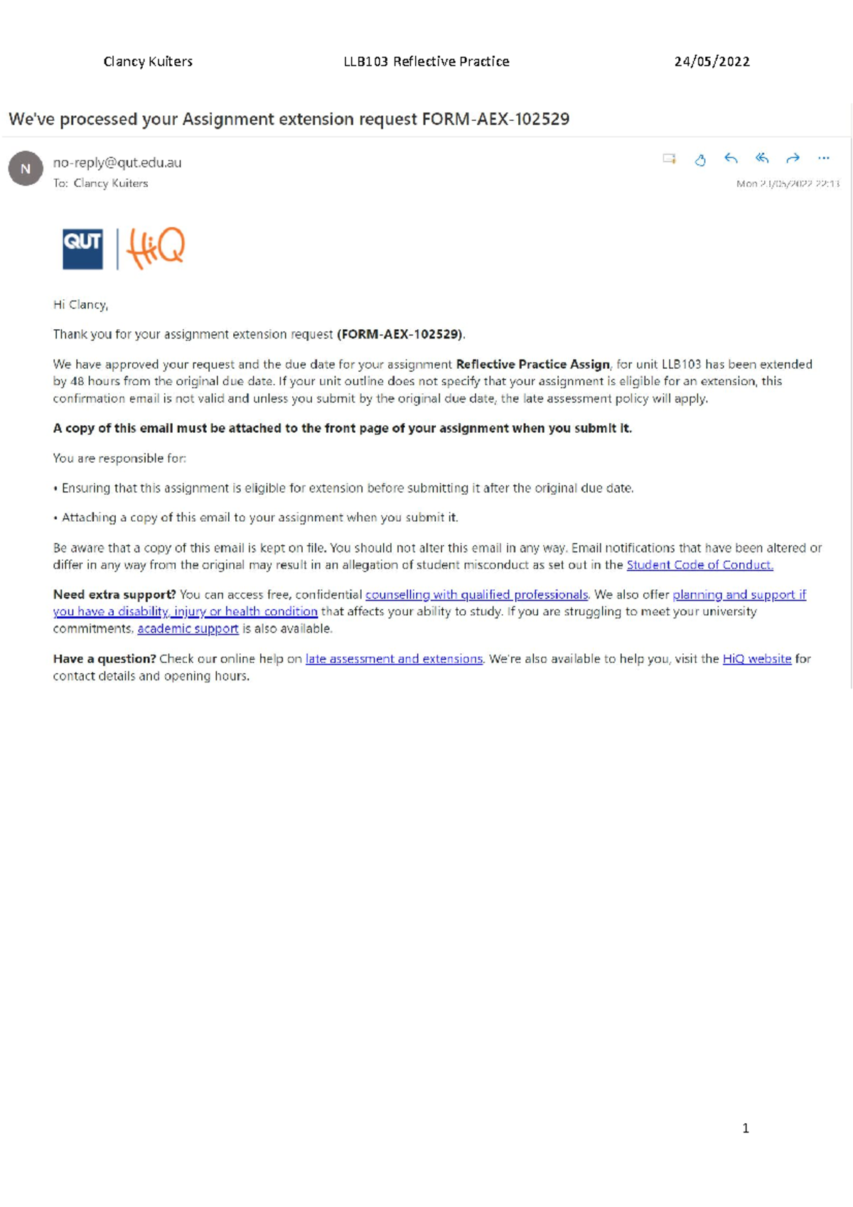 103 Assignment 2 - Reporting (and responding) In our group, we had two mediators and two people ...