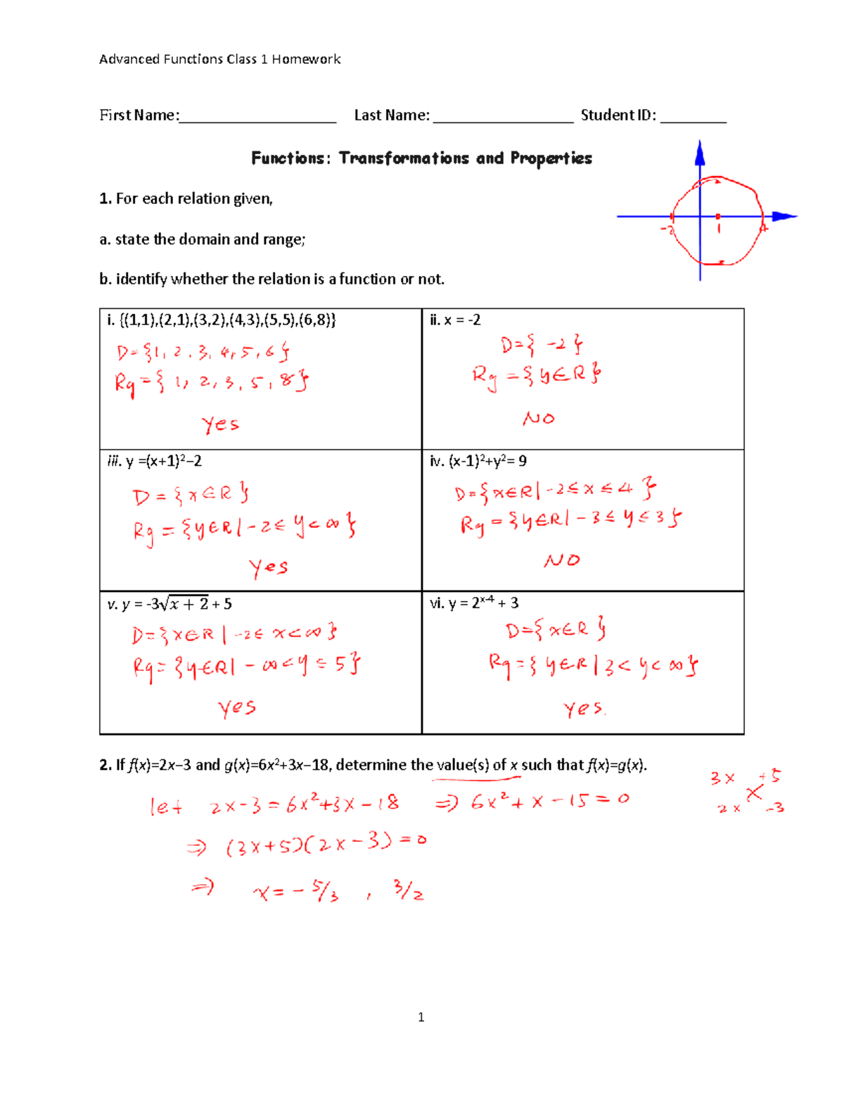 Class 01 Advanced Function Homework July 05SOL - First Name ...