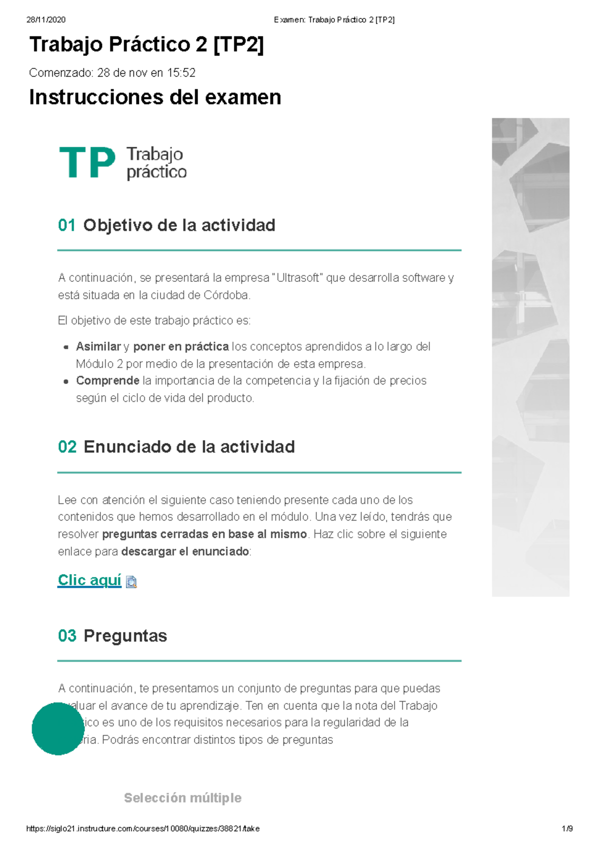 Tp2 53 form pre - 2020 - Trabajo Práctico 2 [TP2] Comenzado: 28 de nov ...