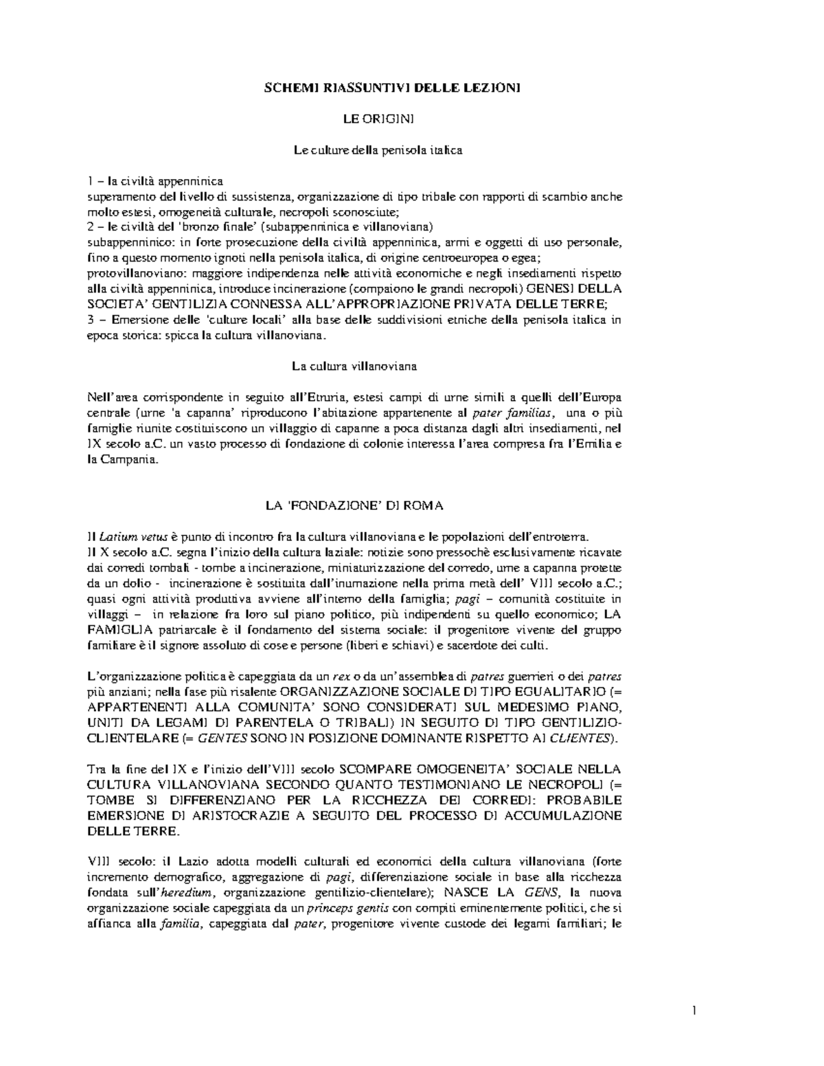 Schemi riasssuntivi delle lezioni storia del diritto romano - SCHEMI ...