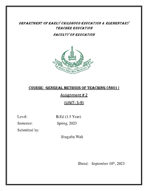 Assignment 8604 2 Allama Iqbal Open University Islamabad Name